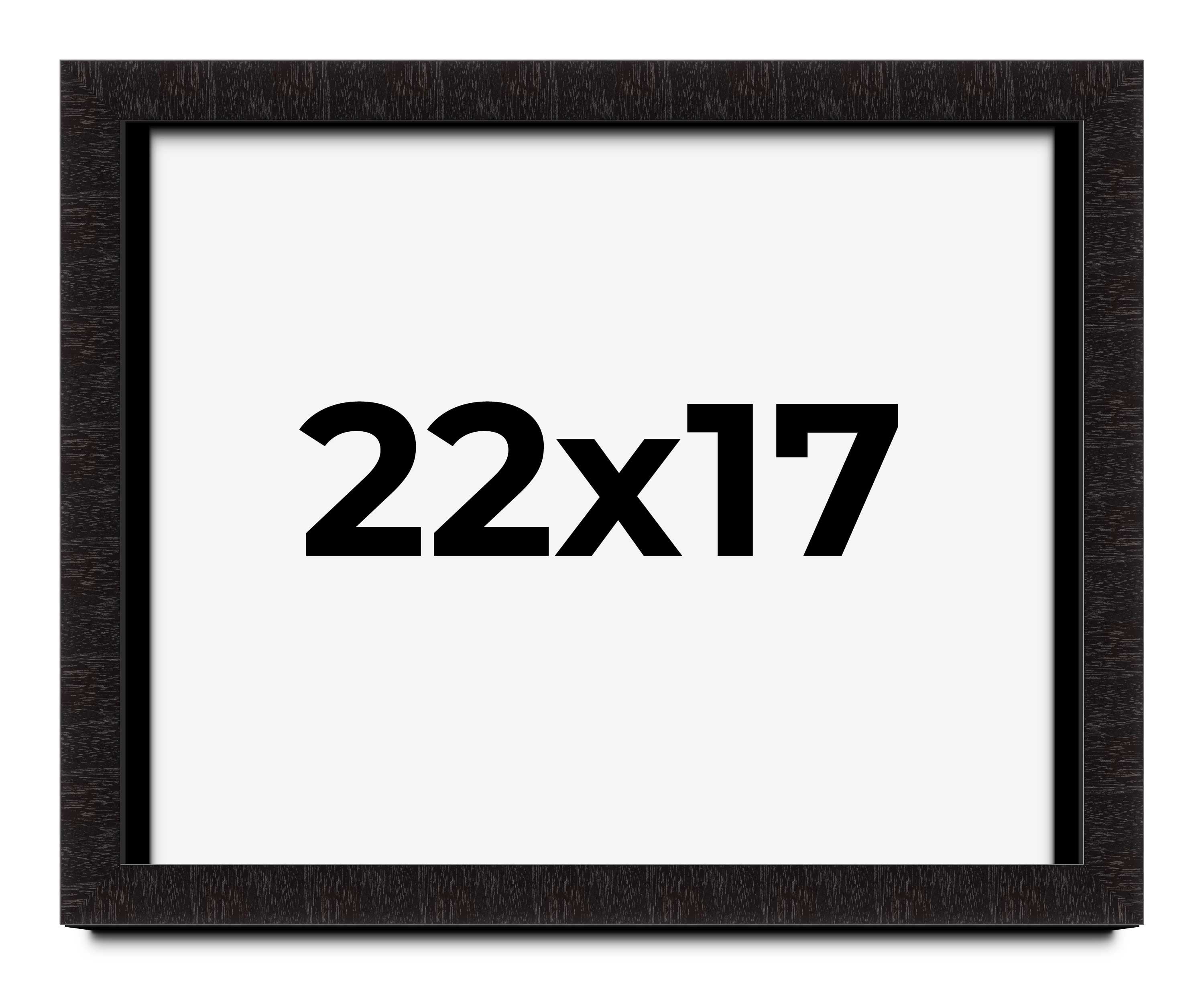 22x17 Shadow Box Black Solid Wood Display Picture Frame | 1 Inch Rabbet ...