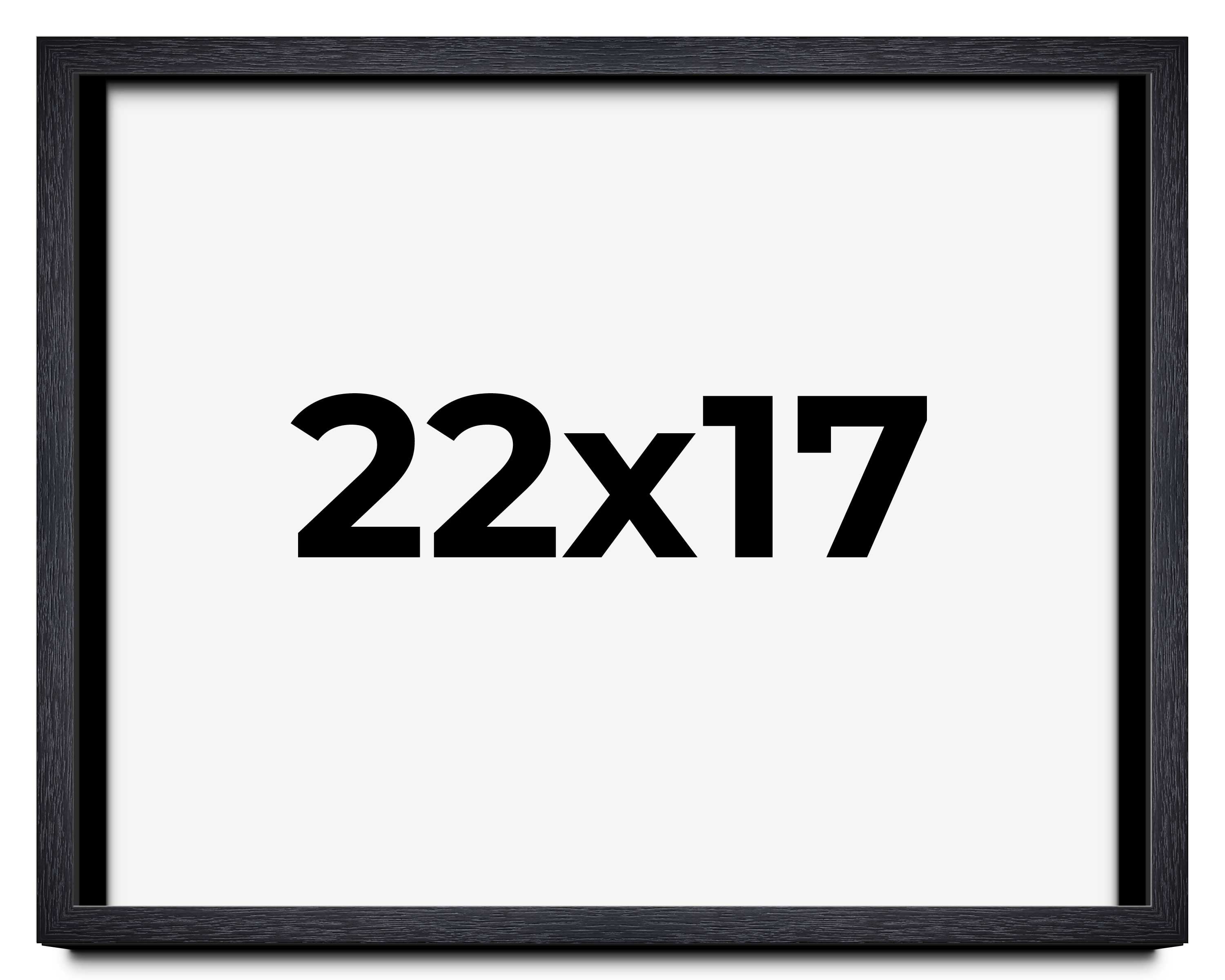 22x17 Shadow Box Frame Black | 1 Inches Deep Real Wood Farmhouse ...