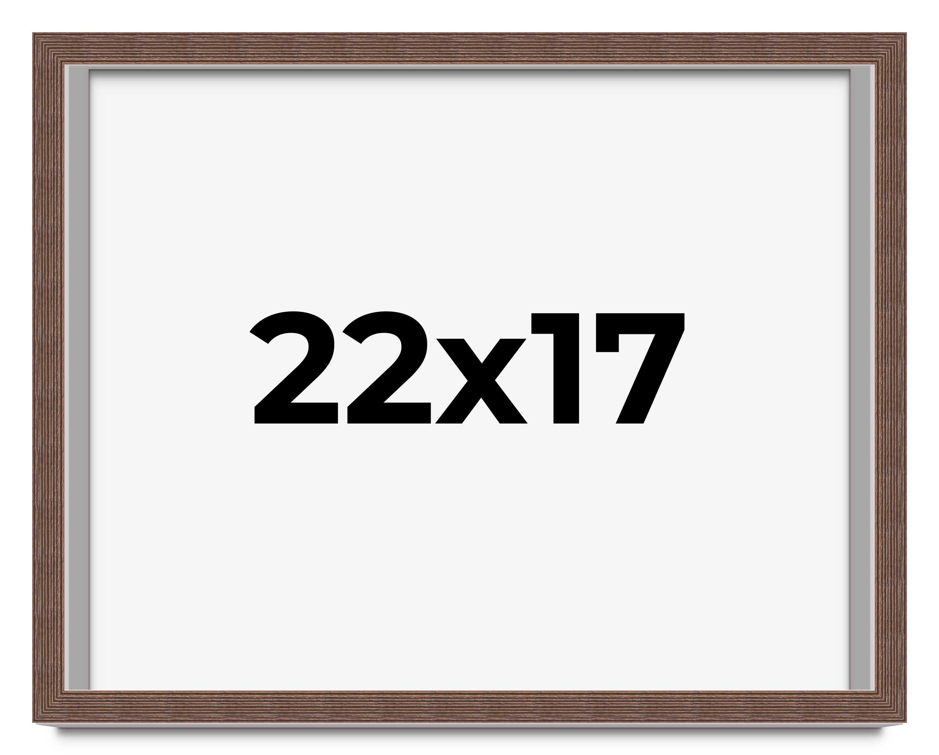22x17 Shadow Box Frame Brown | 1.125 inches Deep Real Wood Rustic ...