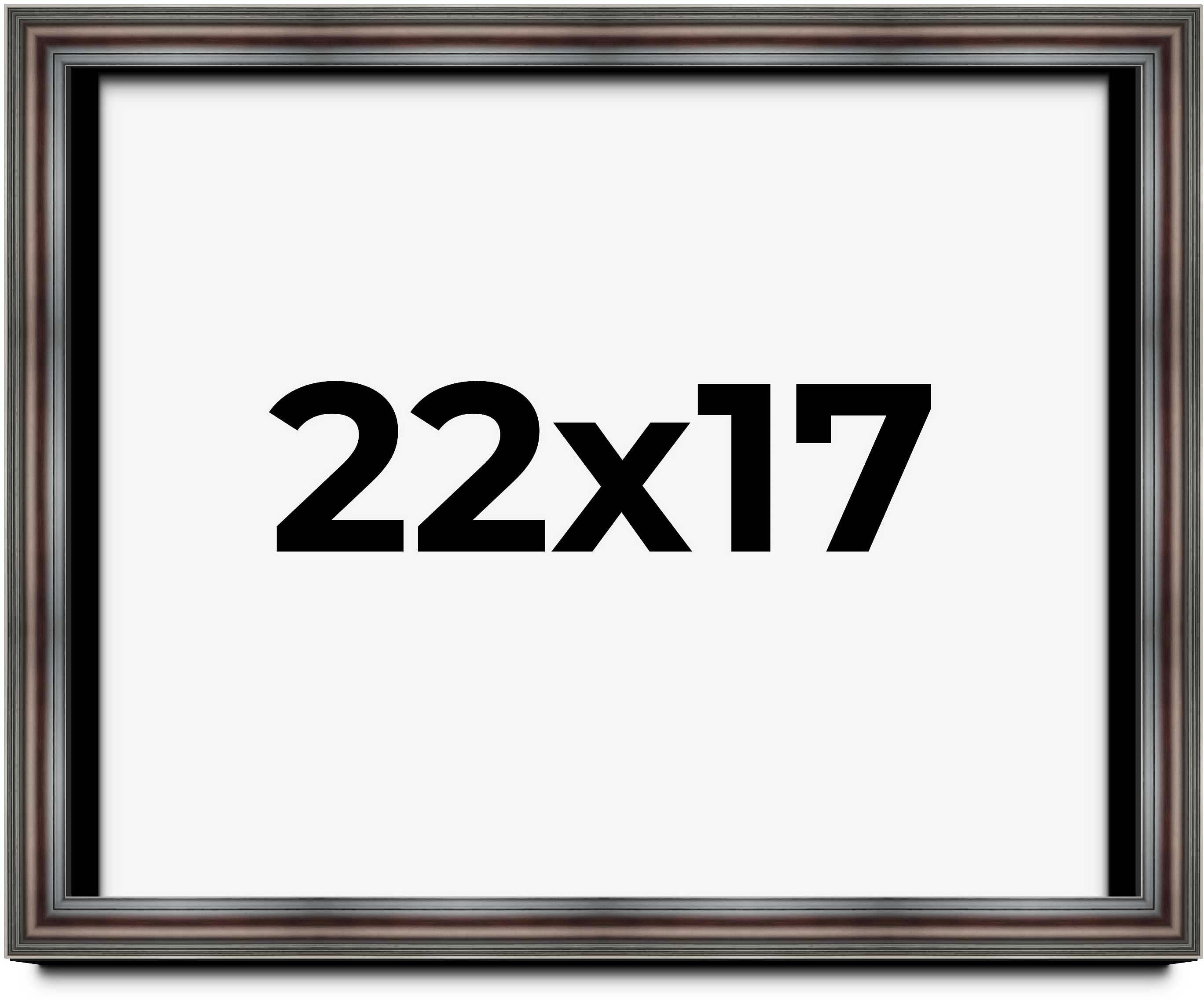 22x17 Shadow Box Frame Brown Cherry | 2.625 Inches Deep Pine Wood ...