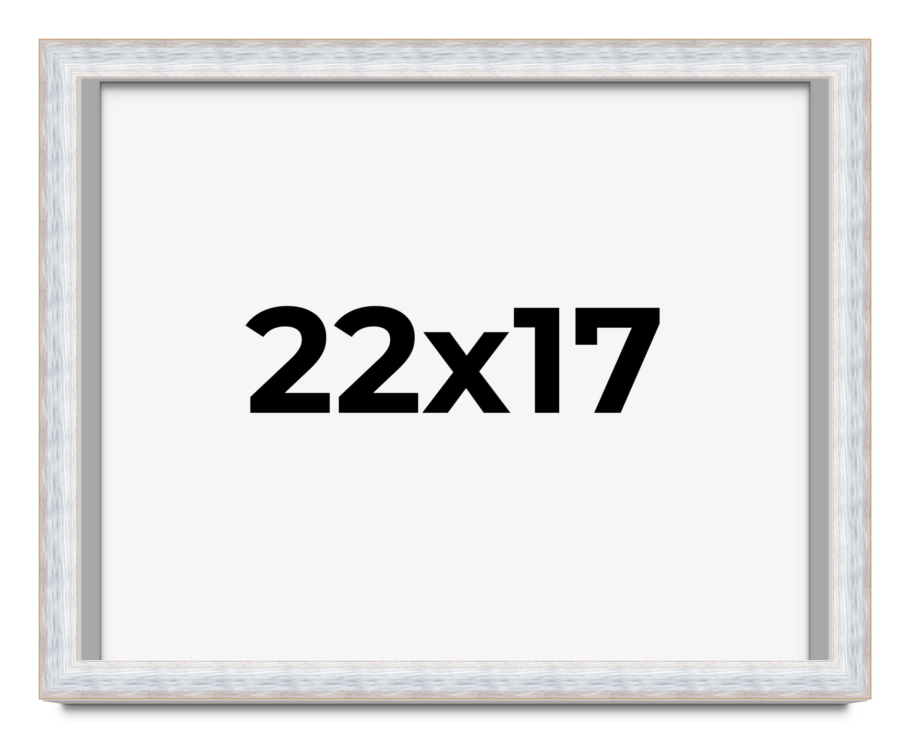 22x17 Shadow Box Frame Silver | 1.625 Inches Deep Real Wood ...