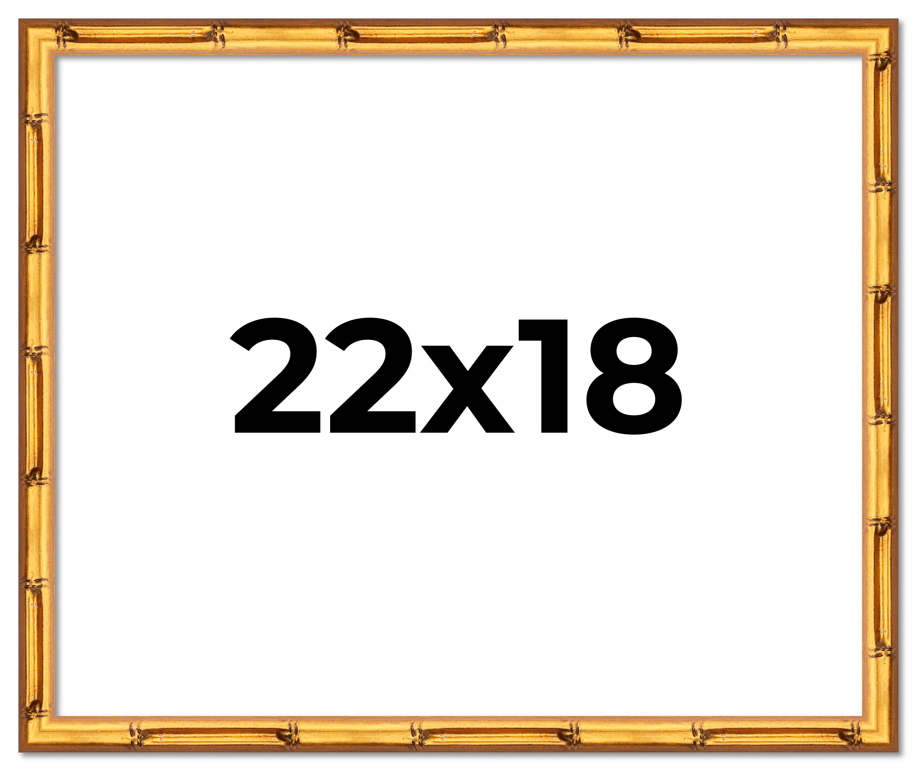 22x18 Frame Gold Bamboo Picture Frame - Complete Modern Photo Frame ...