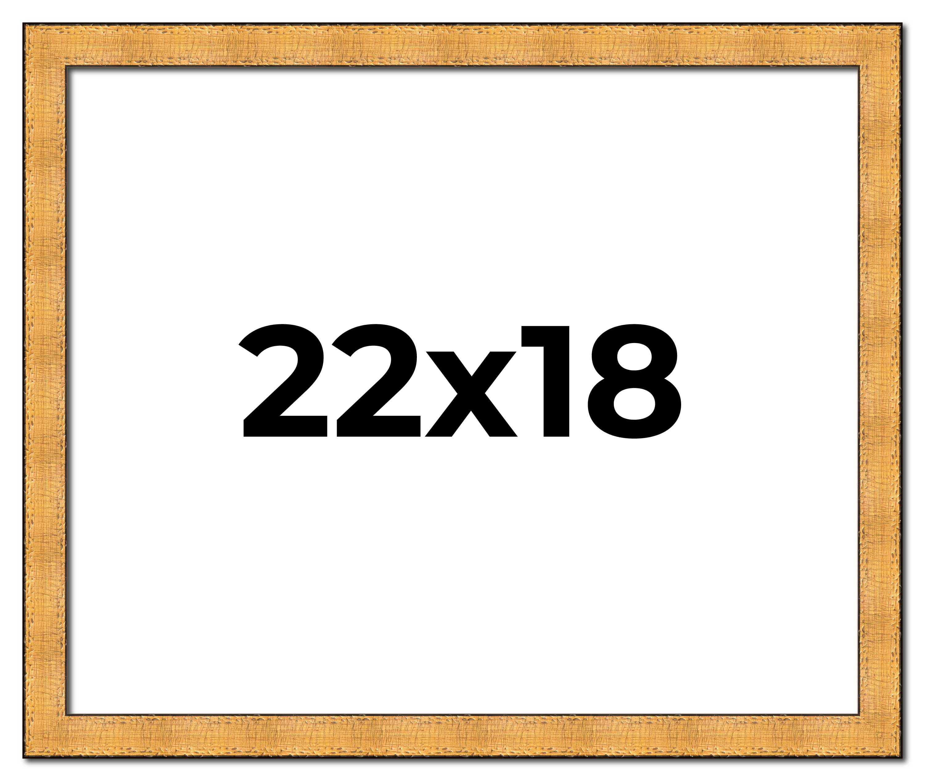 22x18 Frame Gold Rustic Solid Wood Picture Frame | 1.25 Inch Wide ...