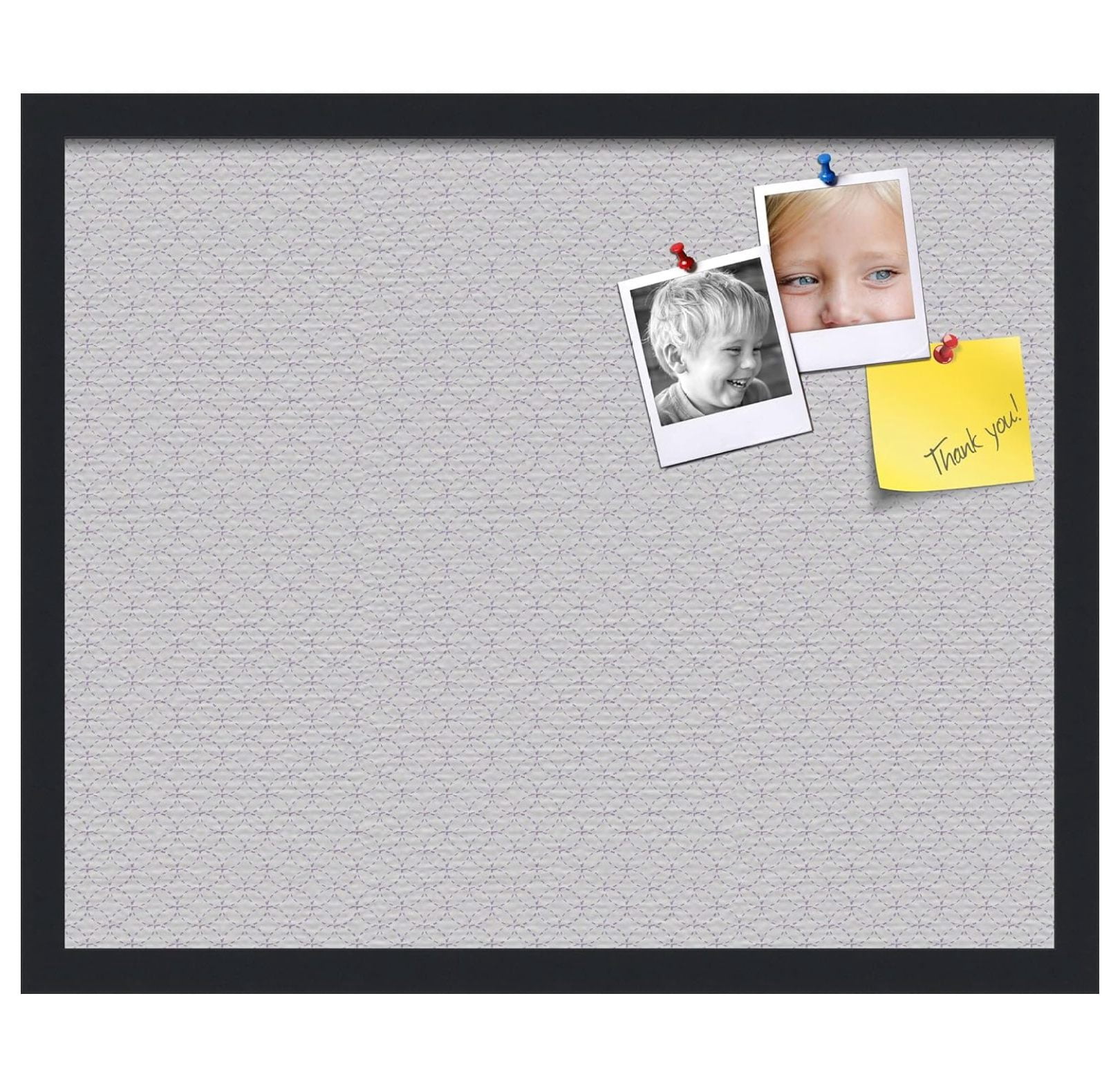 22x18 Inch Cork Bulletin Board. This Decorative Framed Pin Board Comes ...