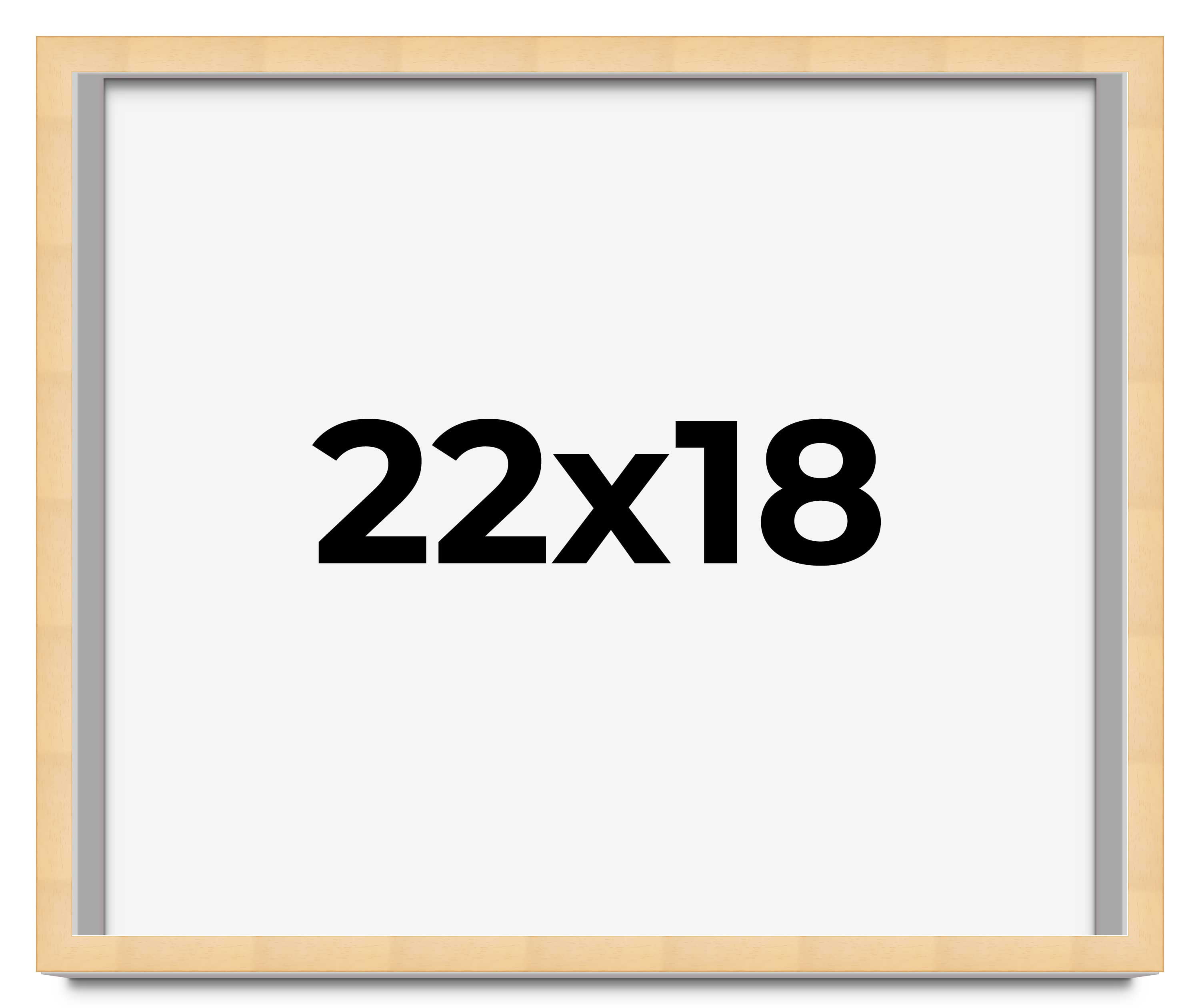 22x18 Shadow Box Frame Brown | 0.875 Inches Deep Real Wood Contemporary ...