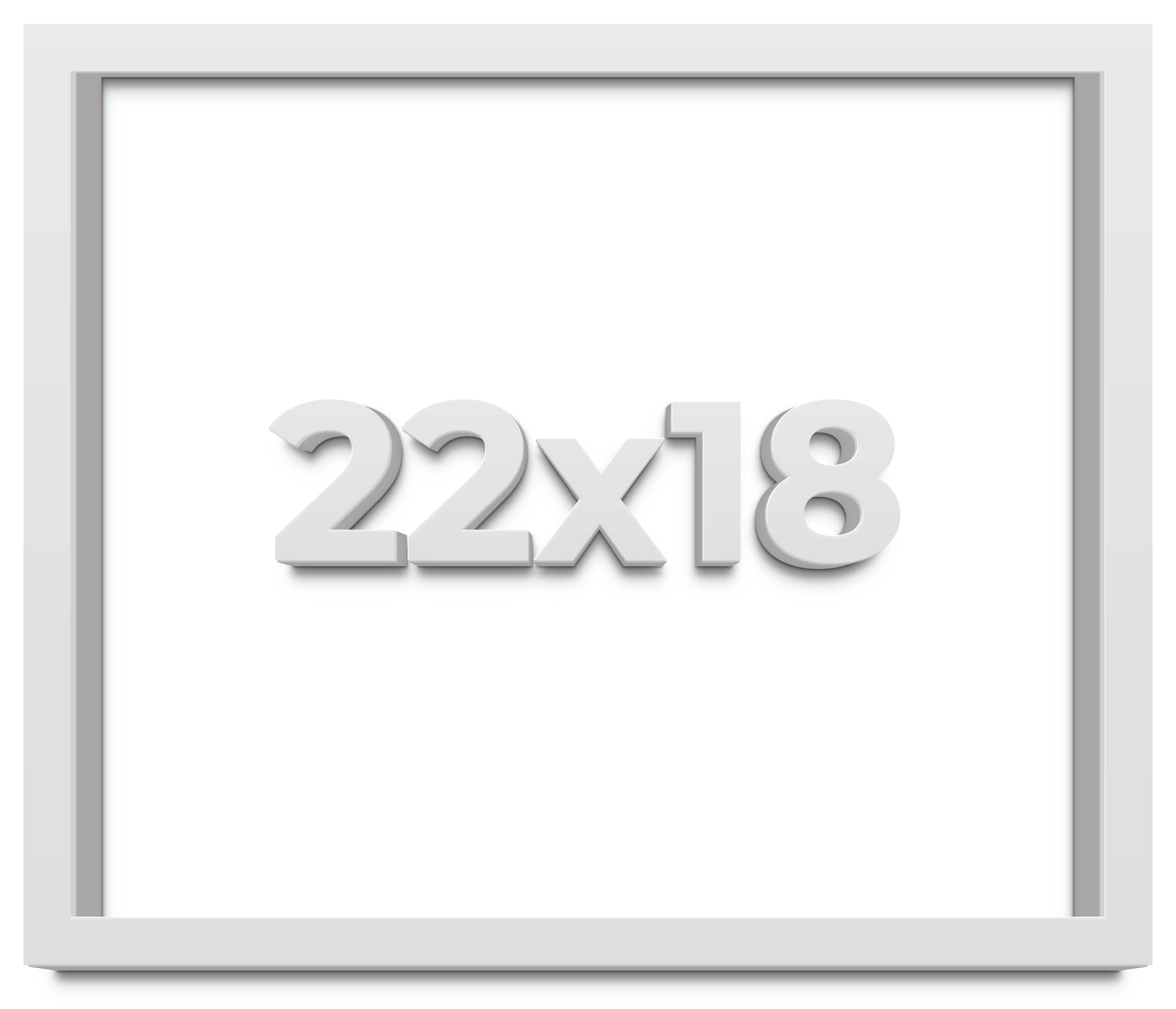22x18 Shadow Box High Gloss White Display Frame | 1.625 Inches Deep | 1 ...