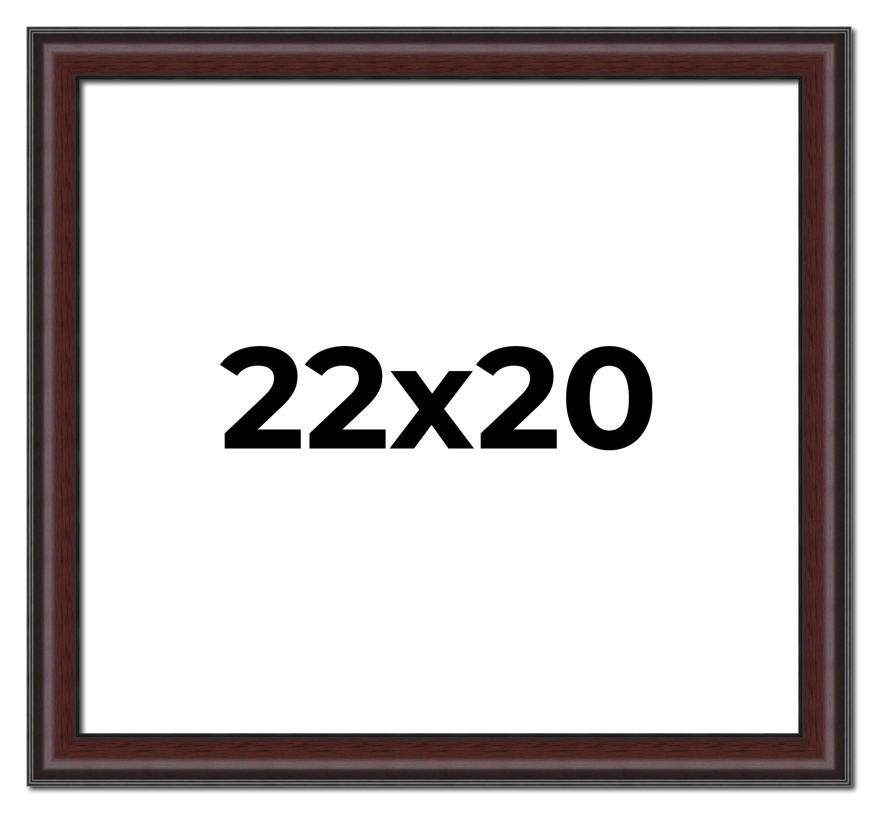 22x20 Frame Brown Round Mahogany Solid Wood Picture Frame | 1.625 Inch ...