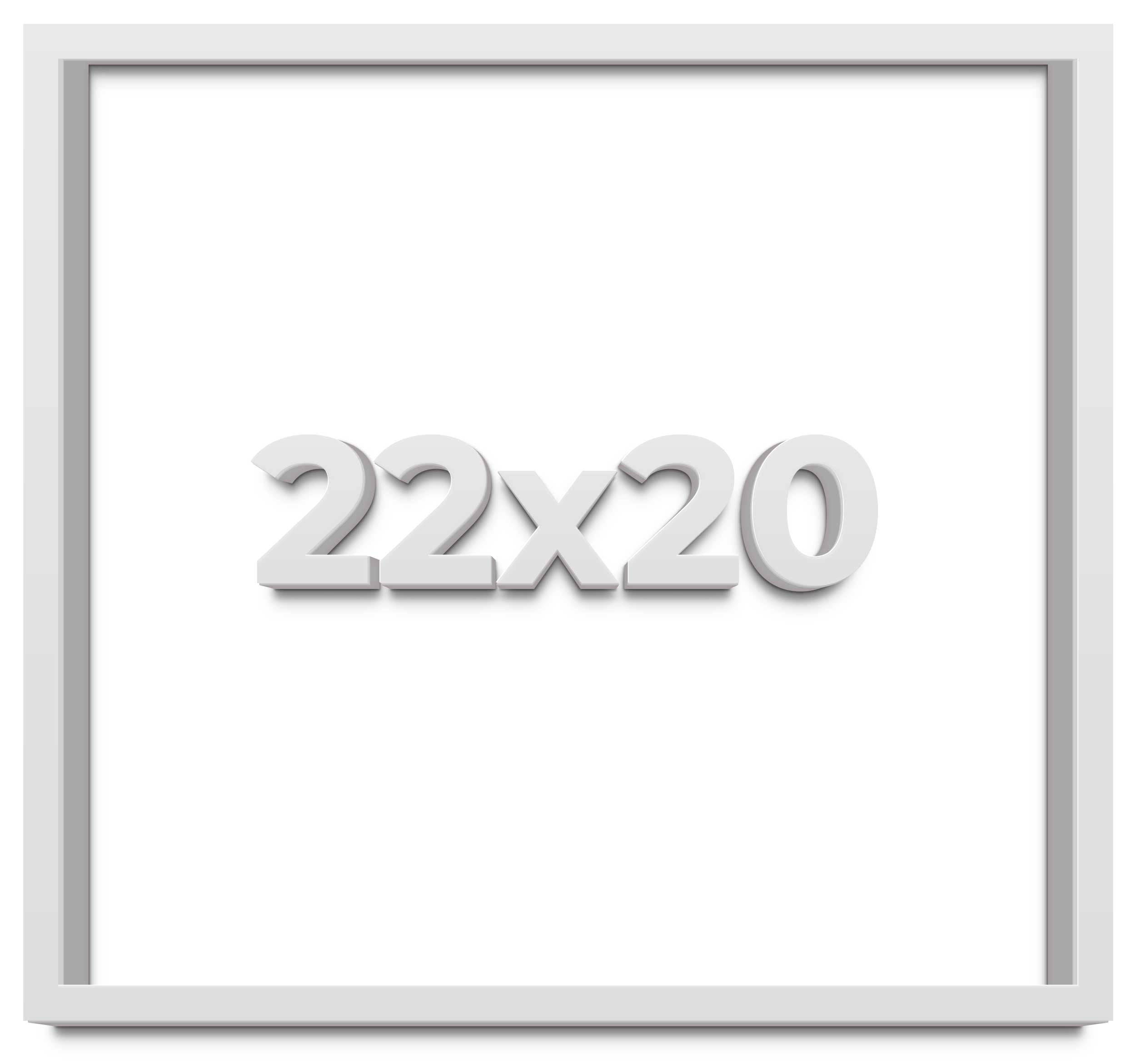 22x20 Shadow Box Frame White | 2 Inches Deep Real Wood Contemporary ...