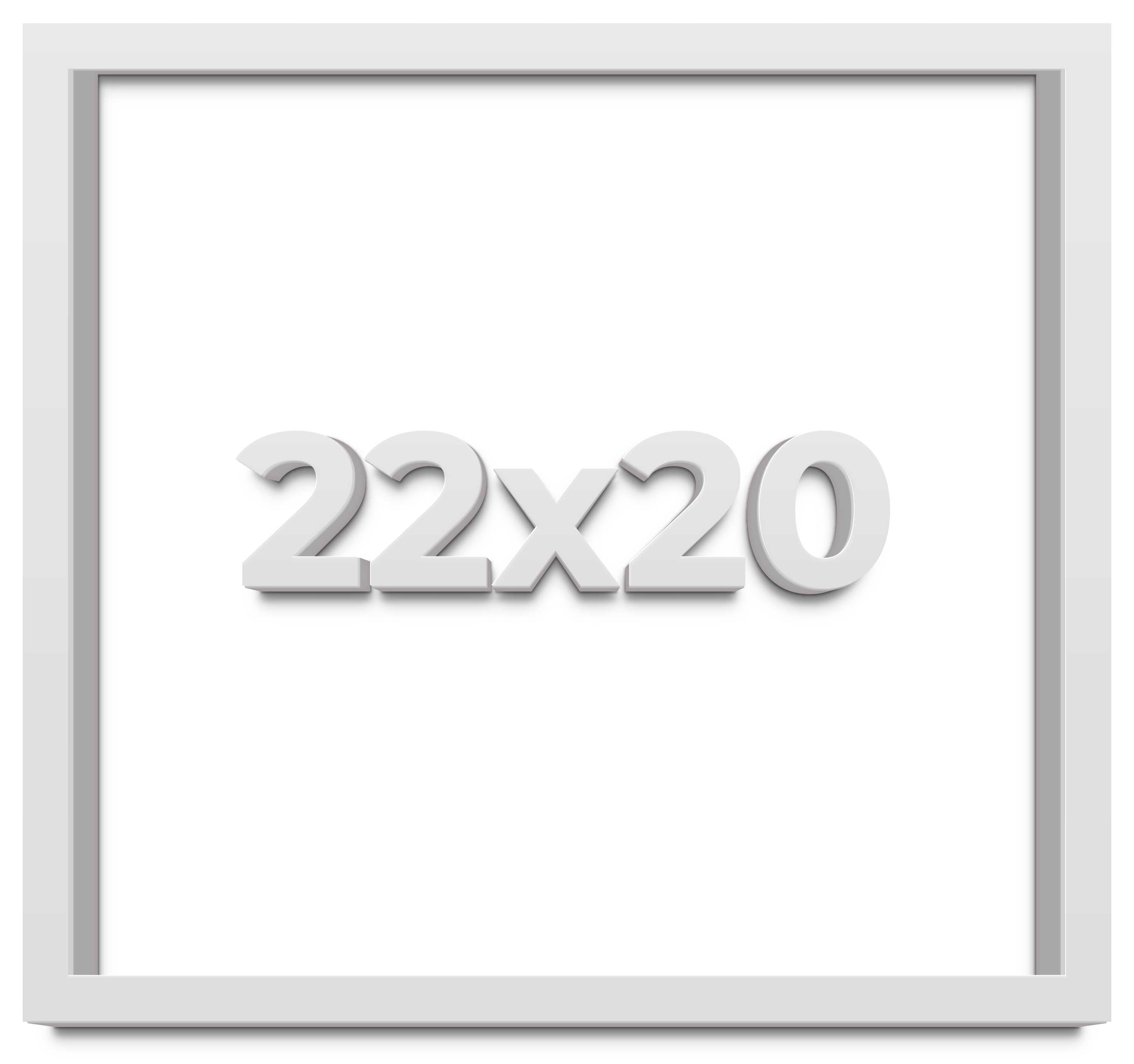 22x20 Shadow Box High Gloss White Display Frame | 1.625 Inches Deep | 1 ...