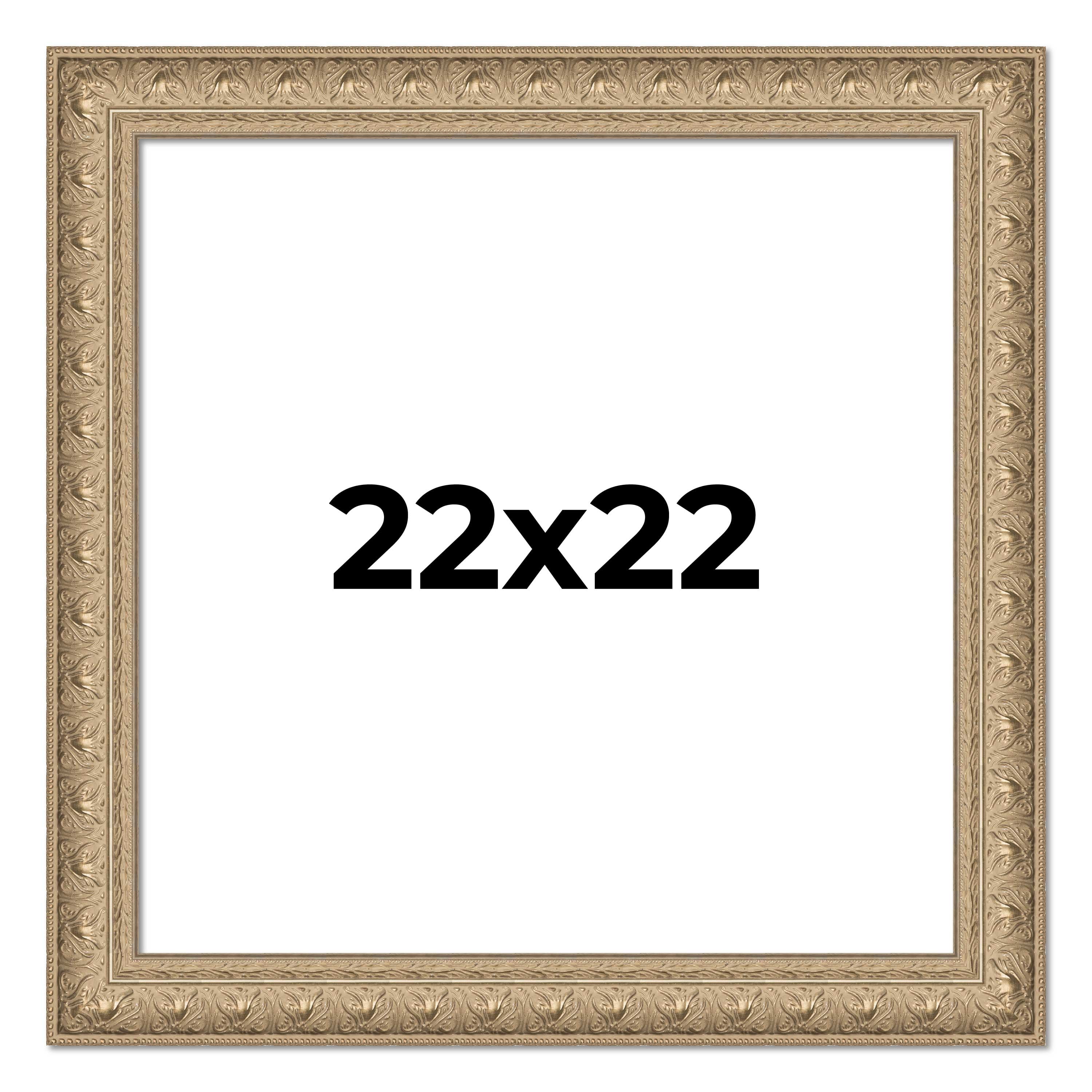22x22 Frame Ornate Silver Beaded Solid Wood Picture Frame Width 2.5 ...