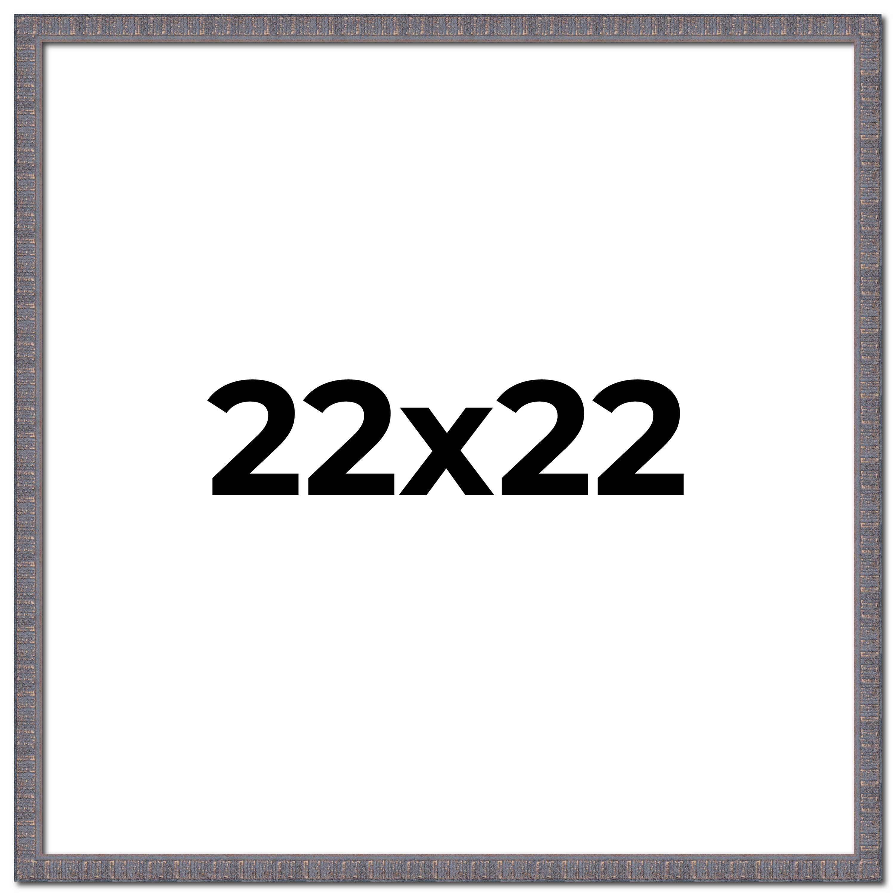22x22 Stately Pewter Wood Picture Frame - With Acrylic Front and Foam ...