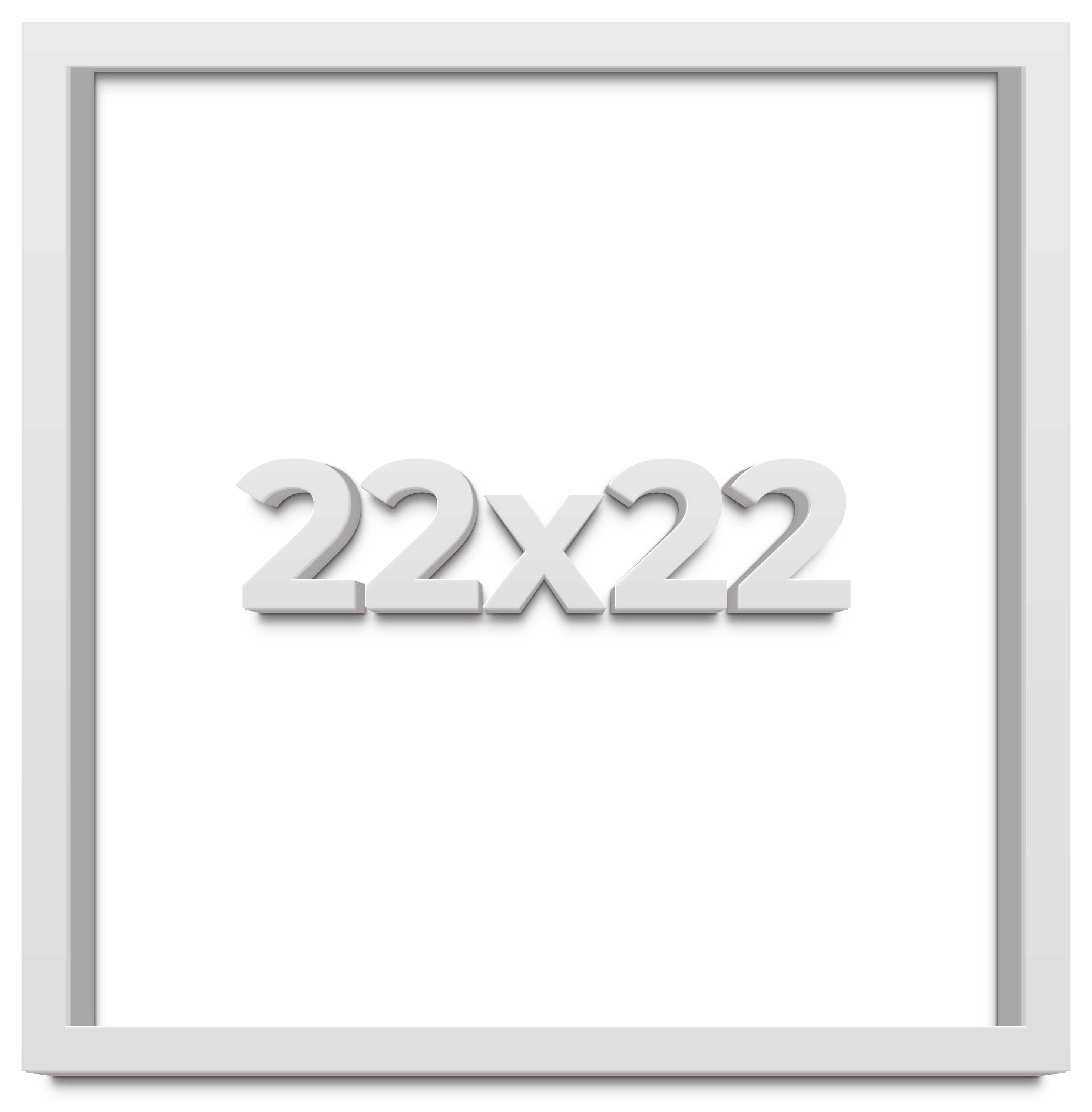 22x22 Shadow Box High Gloss White Display Frame | 1.625 Inches Deep | 1 ...