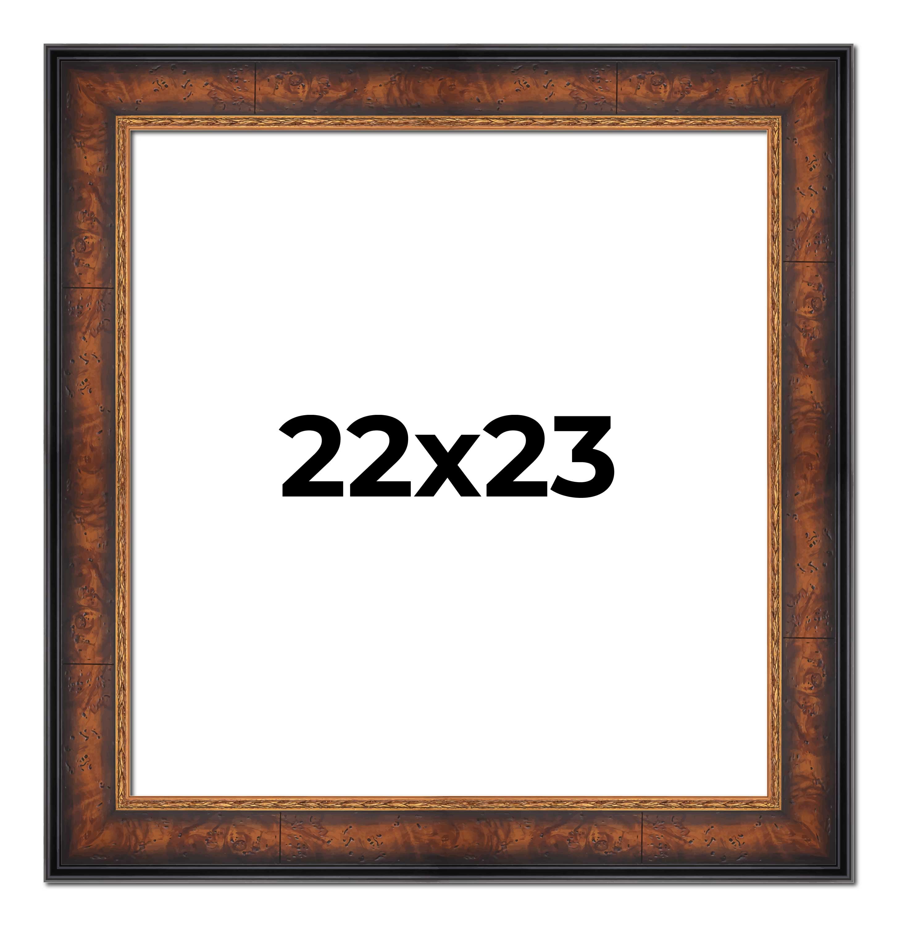 22x23 Frame Brown Walnut Gold Ornate Trim Solid Wood Plein Air Picture ...