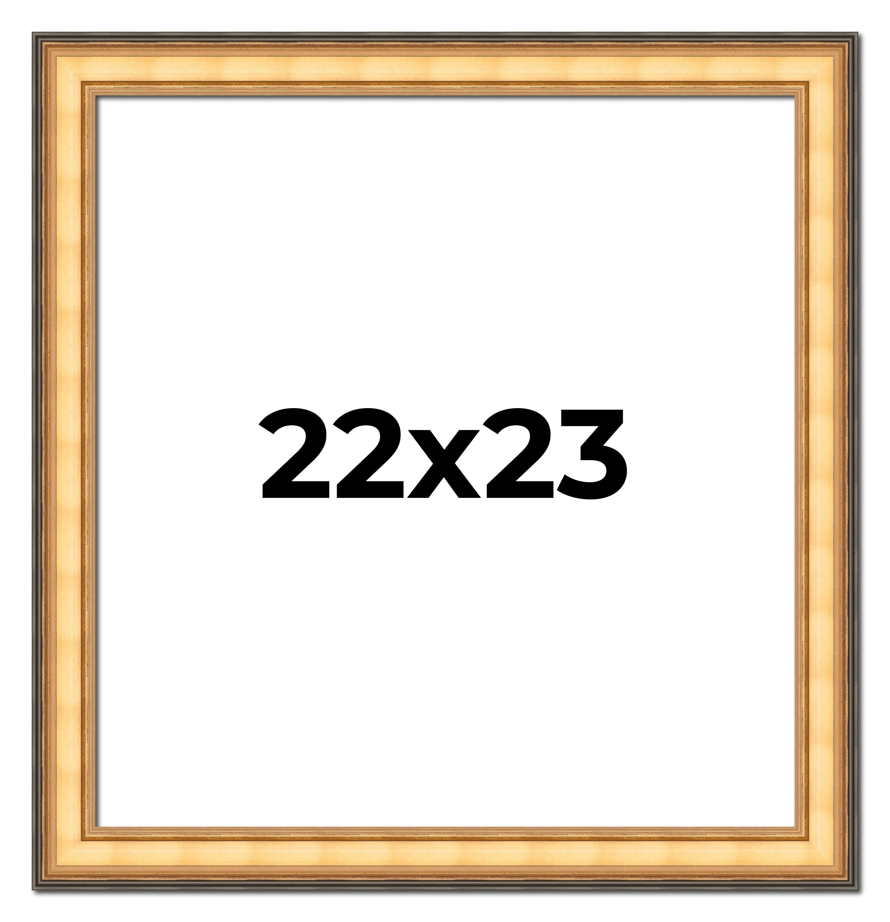 22x23 Frame Gold Plein Aire Solid Wood Picture Frame Width 2 Inches ...