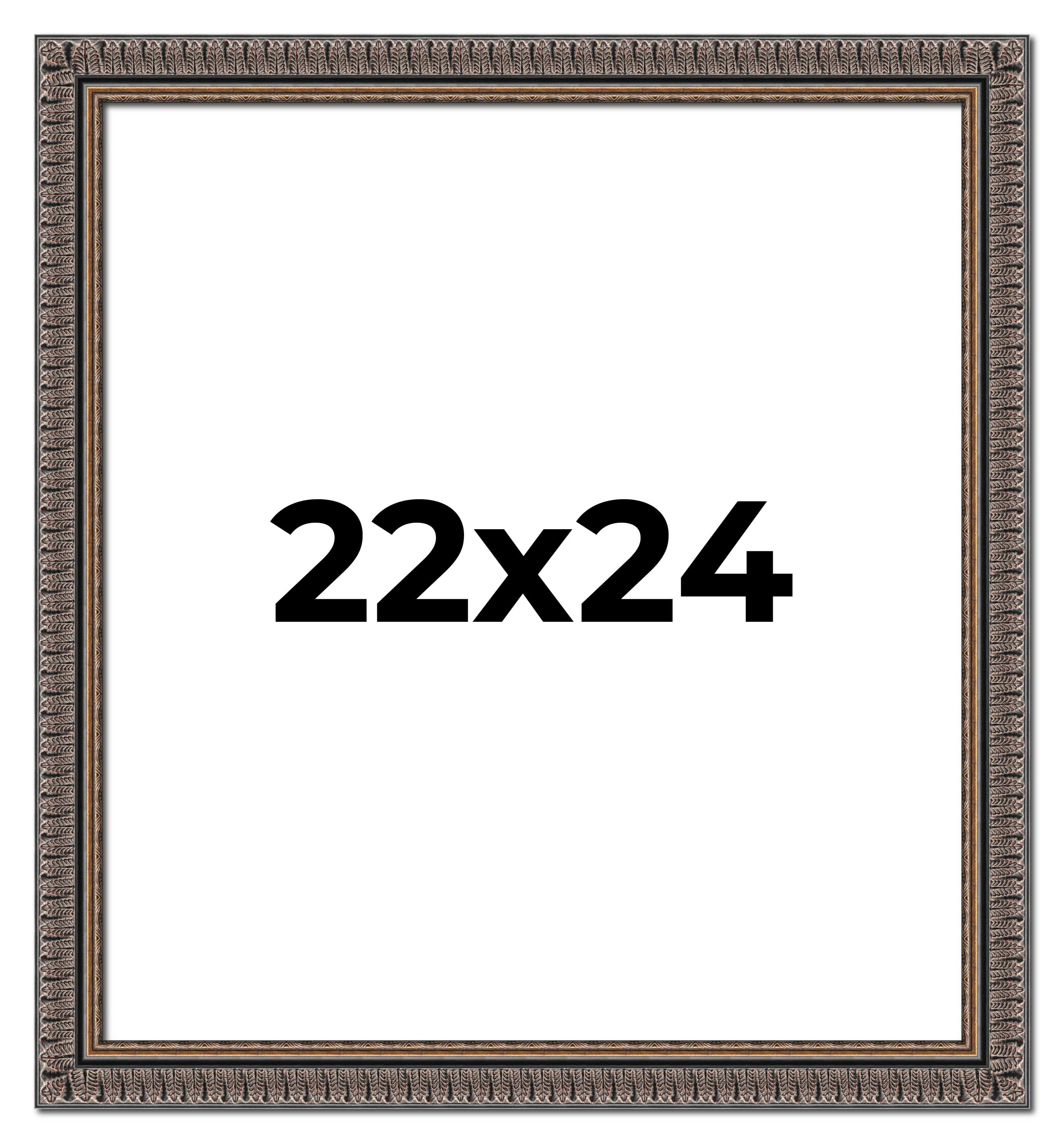 22x24 Frame Black Feather Payton Ornate Solid Wood Picture Frame Width ...