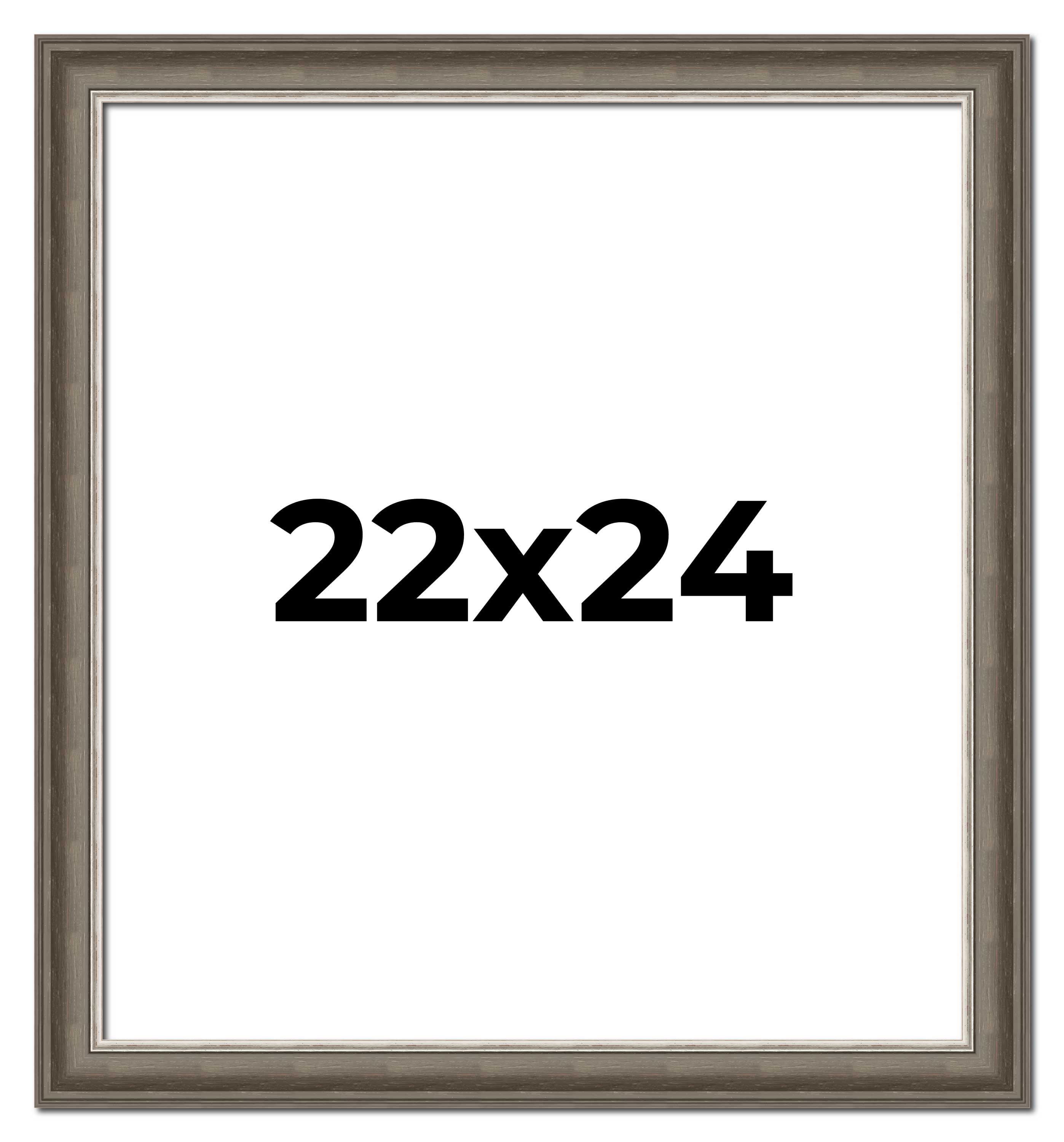 22x24 Frame Brown Solid Wood Picture Frame | 1.75 Inch Moulding Width ...