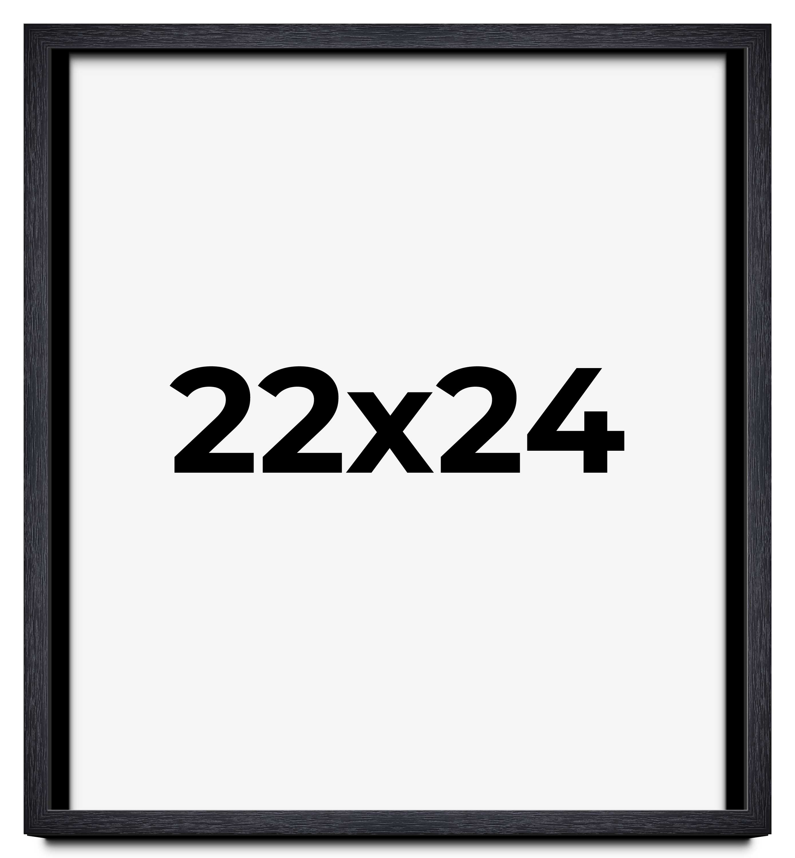 22x24 Shadow Box Frame Black | 1 Inches Deep Real Wood Farmhouse ...