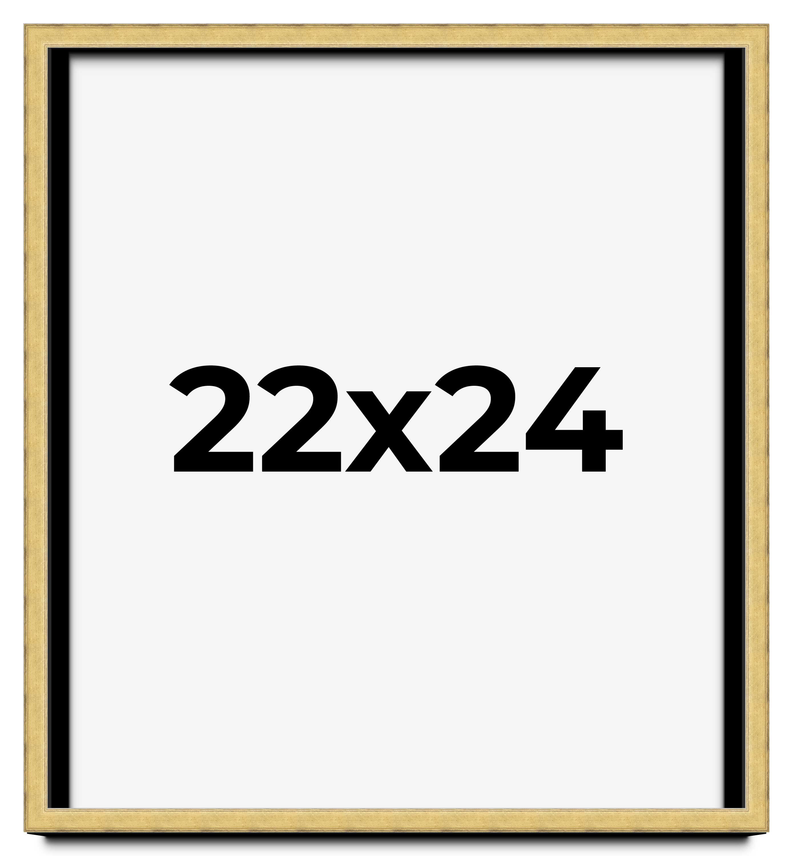 22x24 Shadow Box Frame Gold | 1.375 Inches Deep Real Wood Contemporary ...