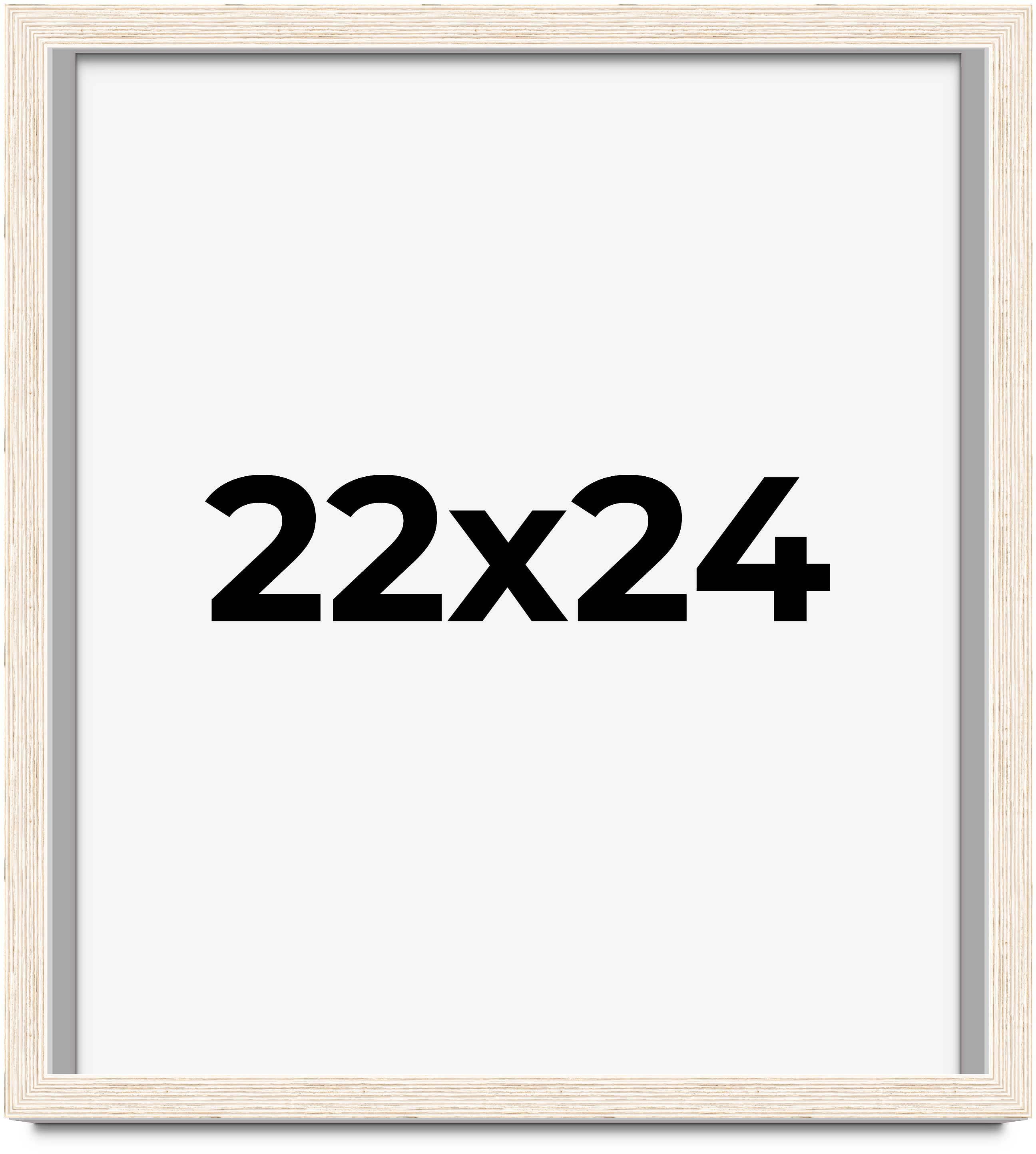 22x24 Shadow Box Frame White | 1.125 Inches Deep Real Wood Rustic ...