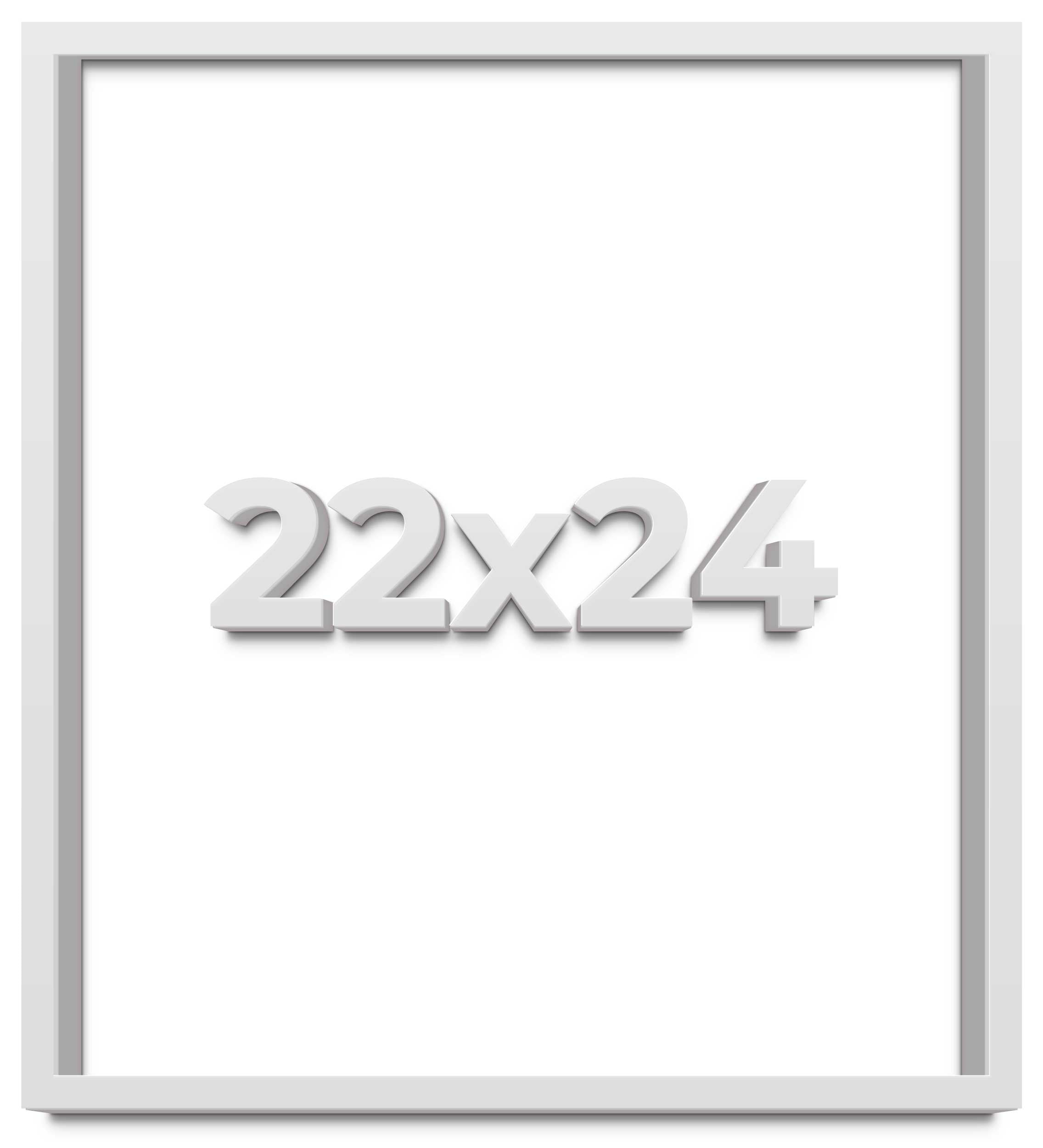 22x24 Shadow Box Frame White | 1 Inches Deep Real Wood Contemporary ...