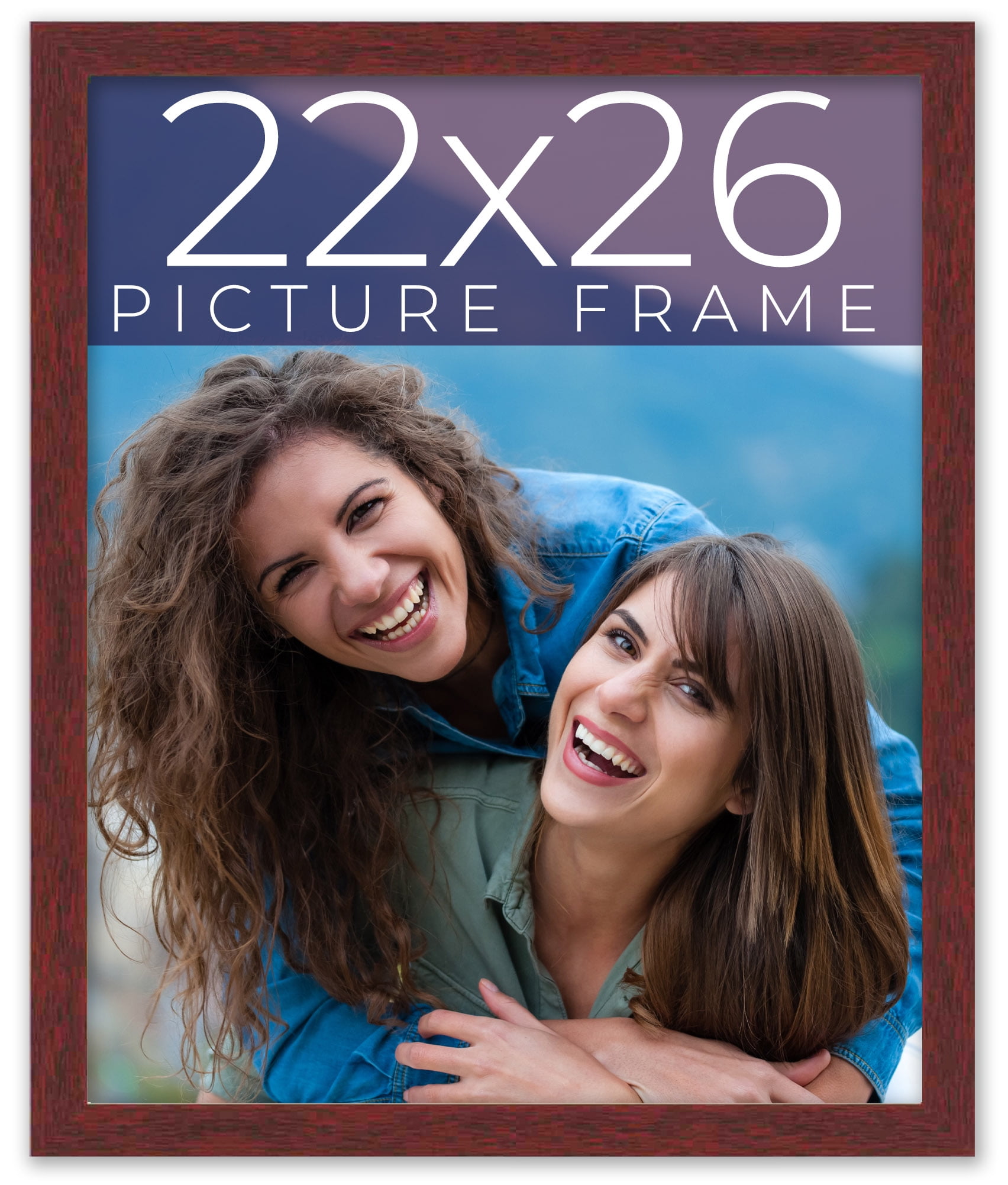 22x26 Frame Brown Solid Wood Picture Frame Width 0.75 Inches | Interior ...