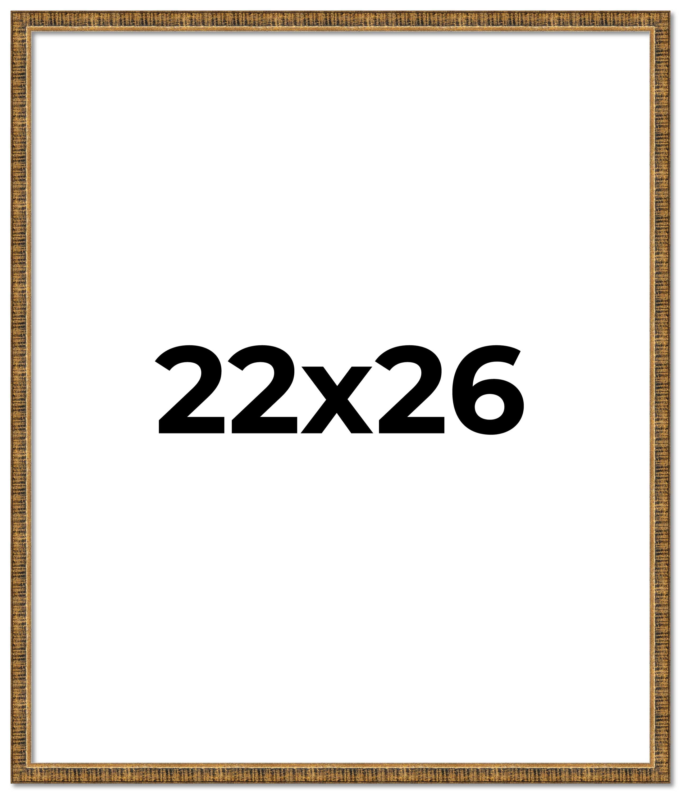 22x26 Frame Gold Kingsley Distressed Solid Wood Picture Frame Width 0. ...