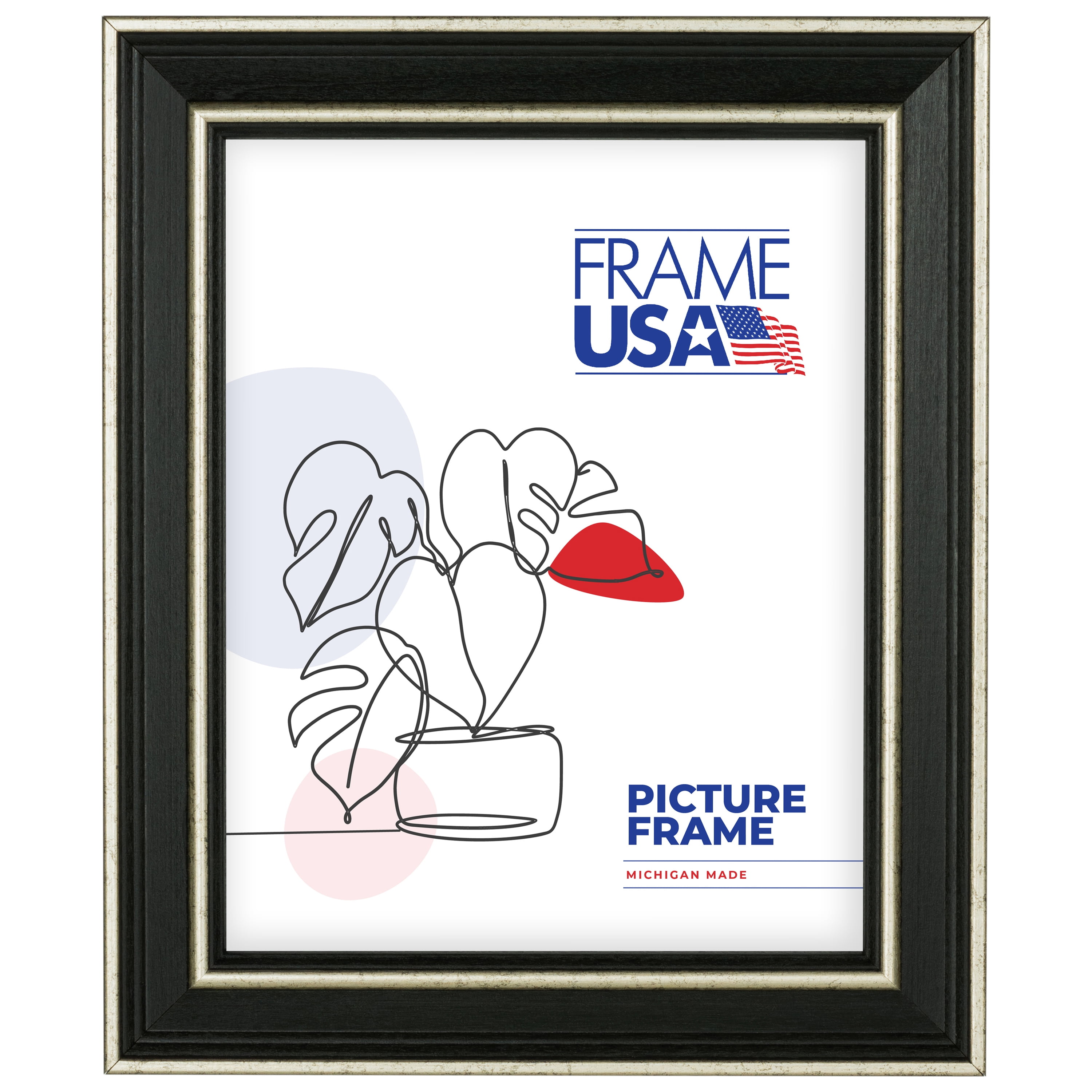 22x26 Picture Frame – Silver Olympic Style 78238-101, 1.5 Inch Wood ...