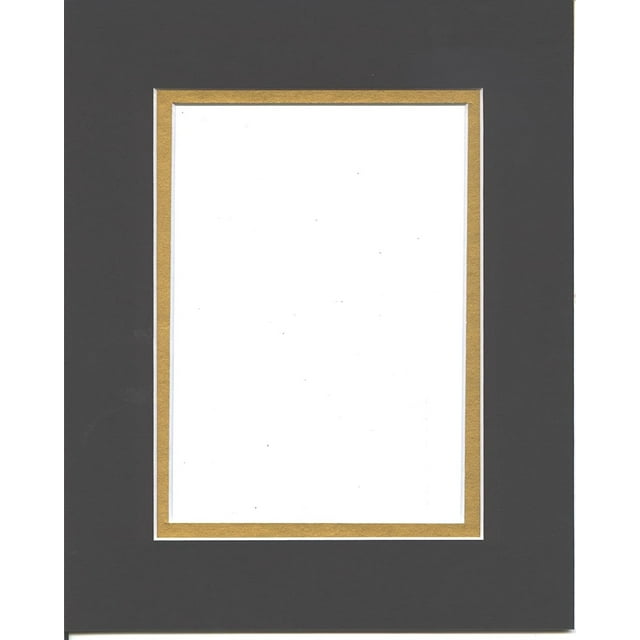 22x28 Black & Gold Double Picture Mats or Photography Matting Bevel Cut ...