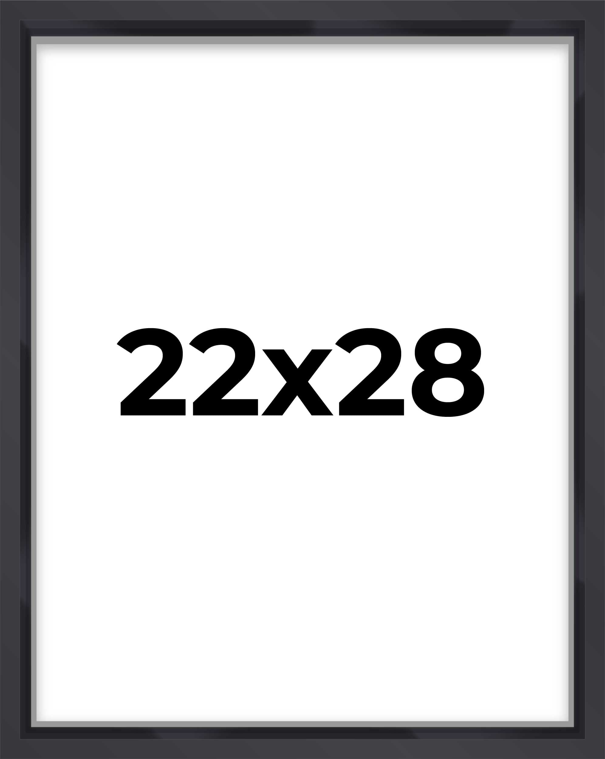22x28 Black Shadowbox Frame - Interior Size 22x28 by 1 Inches - Made to ...