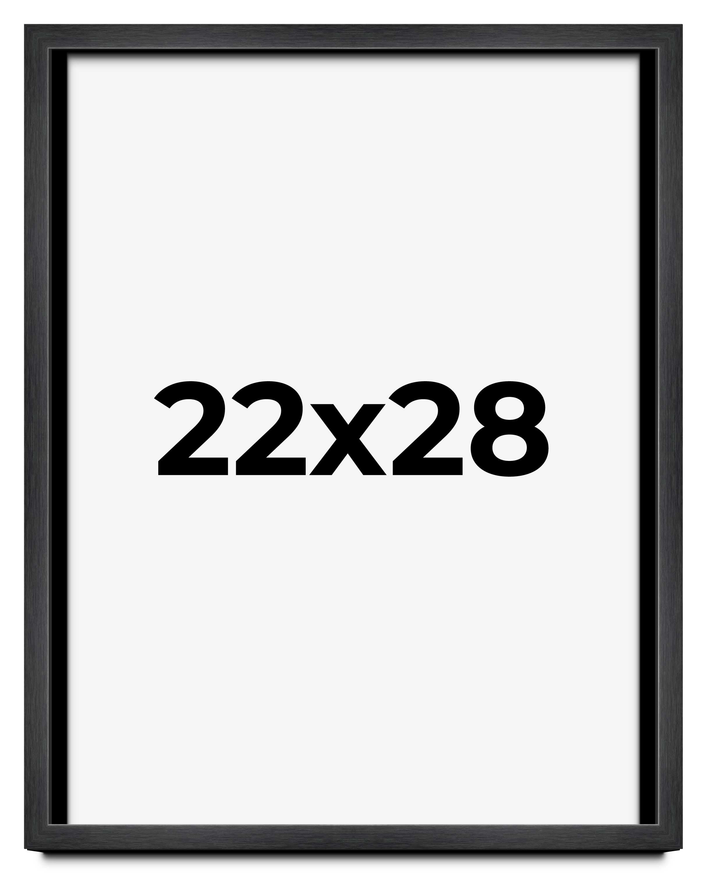 22x28 Flat Charcoal Grey Wood Frame - "The Edge" Thin - Great for ...