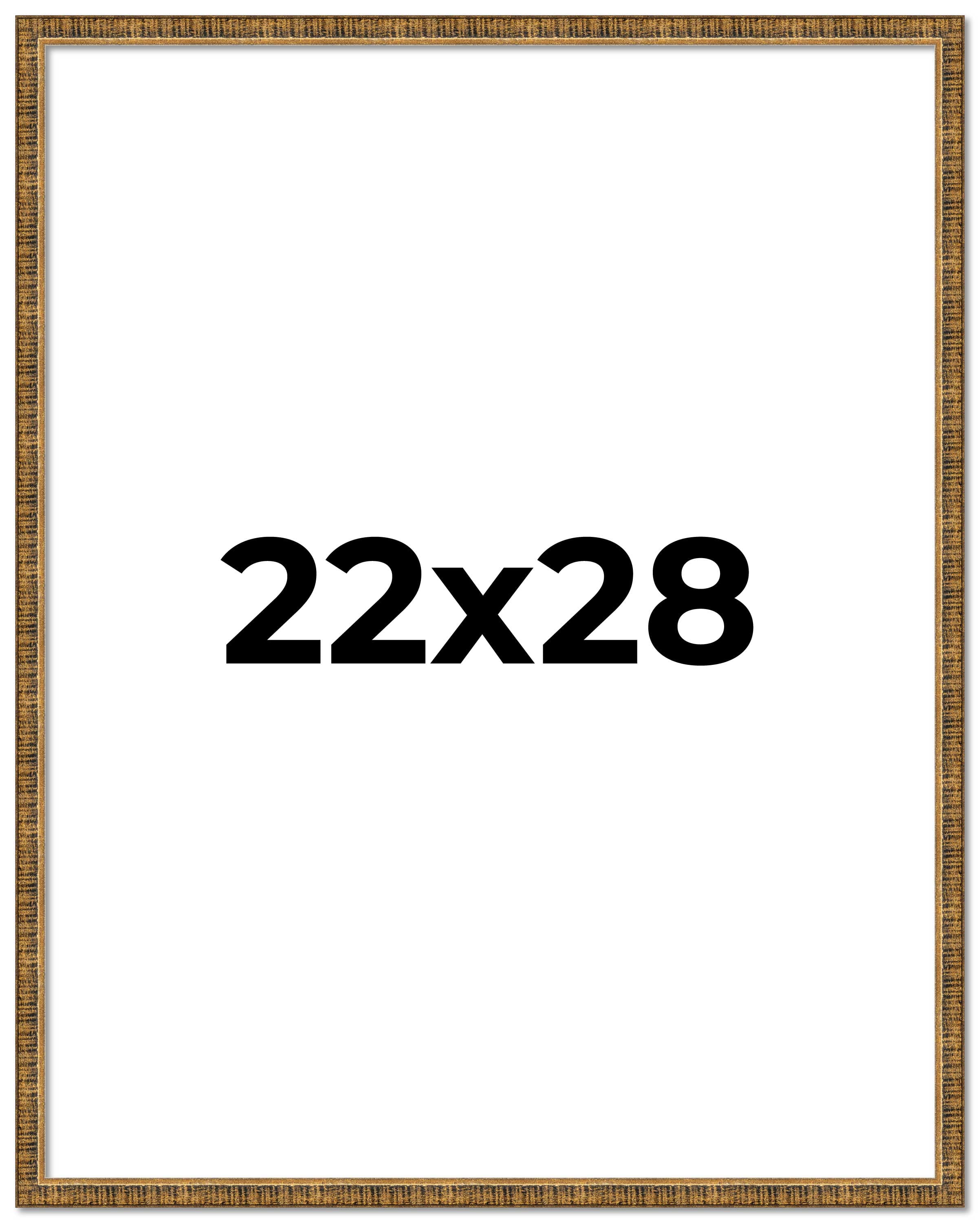 22x28 Frame Gold Solid Wood Picture Frame - Complete Modern Photo Frame ...
