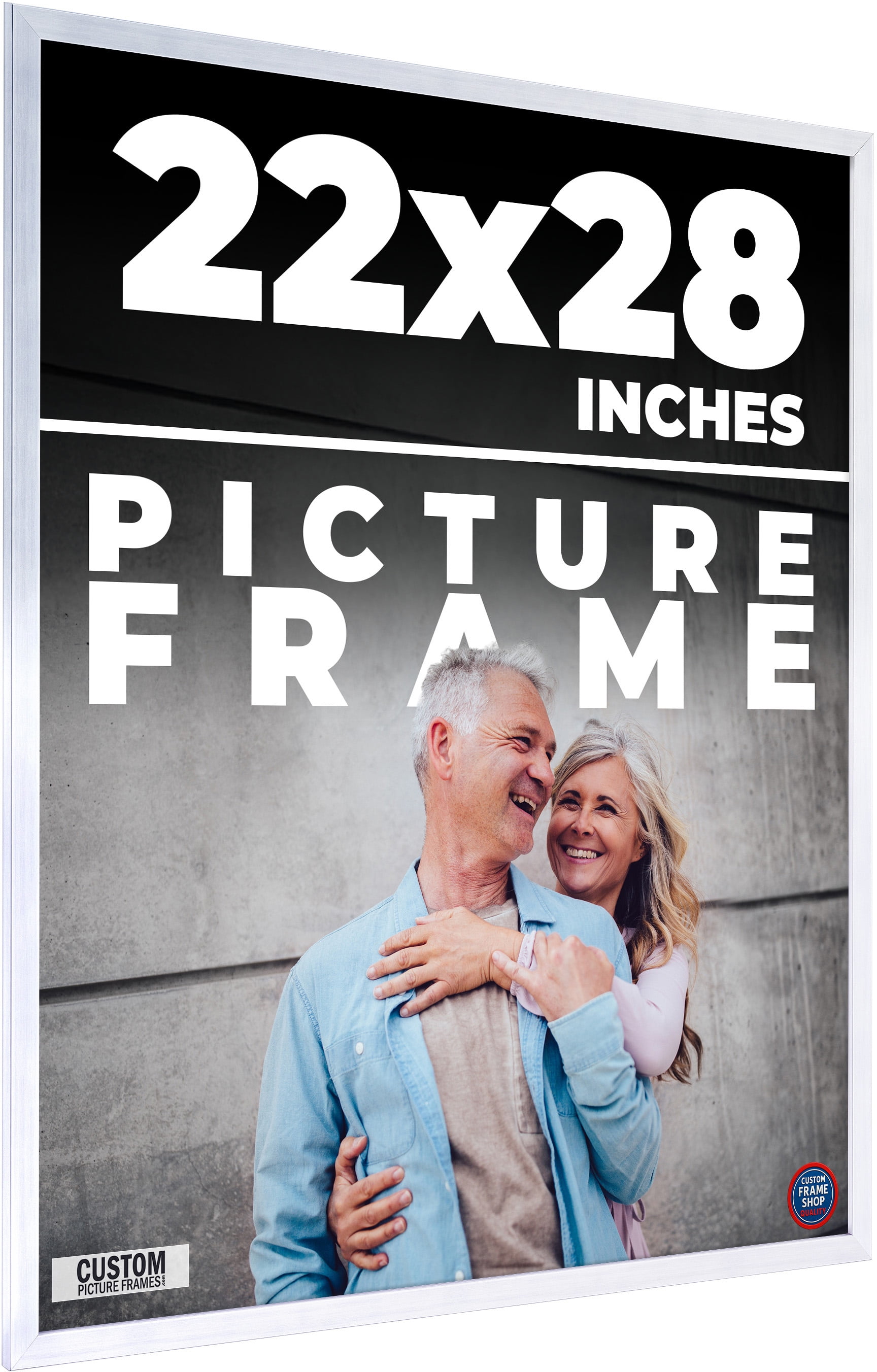 22x28 Frame Silver Real Wood Picture Frame Width 0.75 inches | Interior ...
