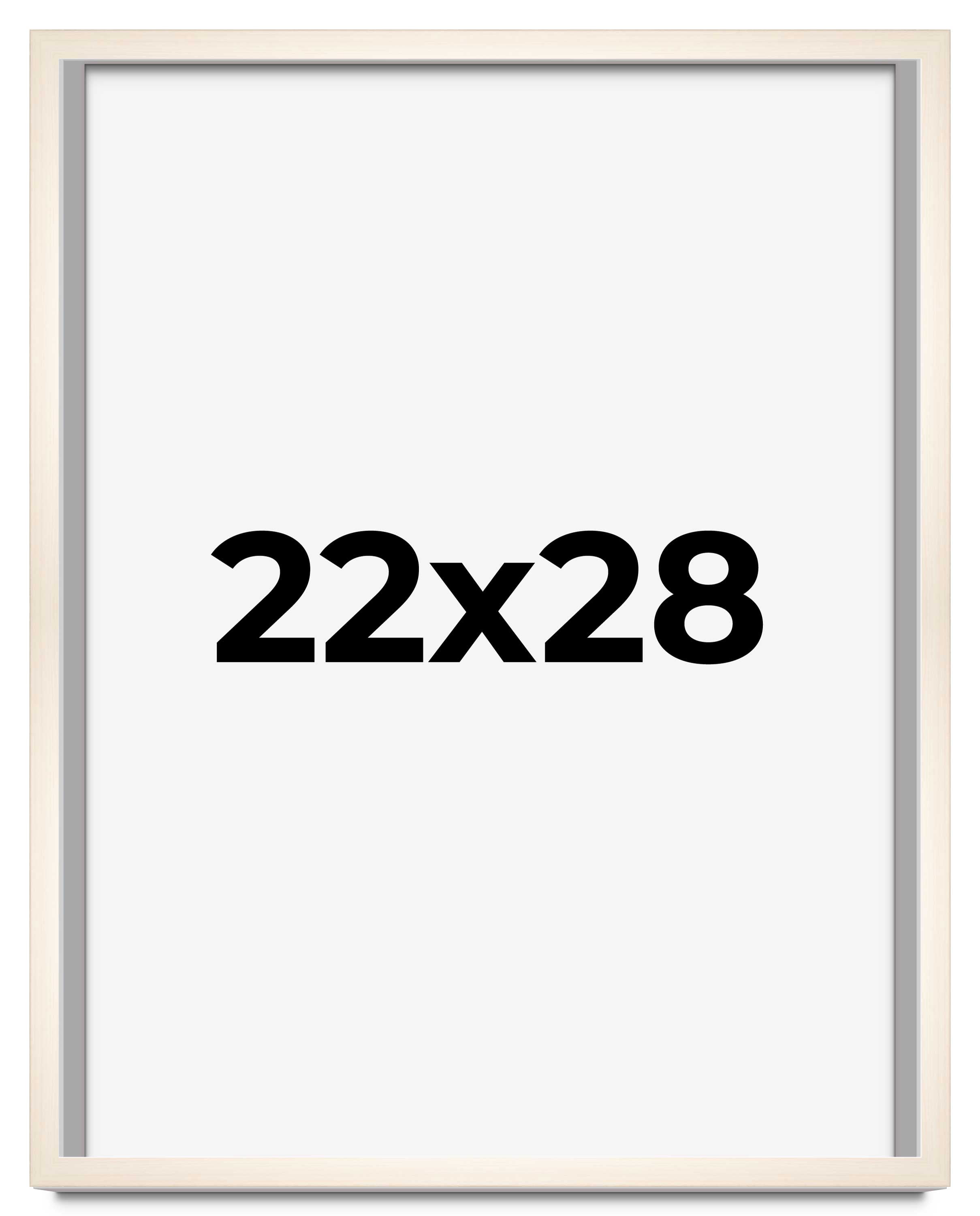 22x28 Frame White Wash Solid Wood Picture Frame | 0.8125 Inch Moulding ...