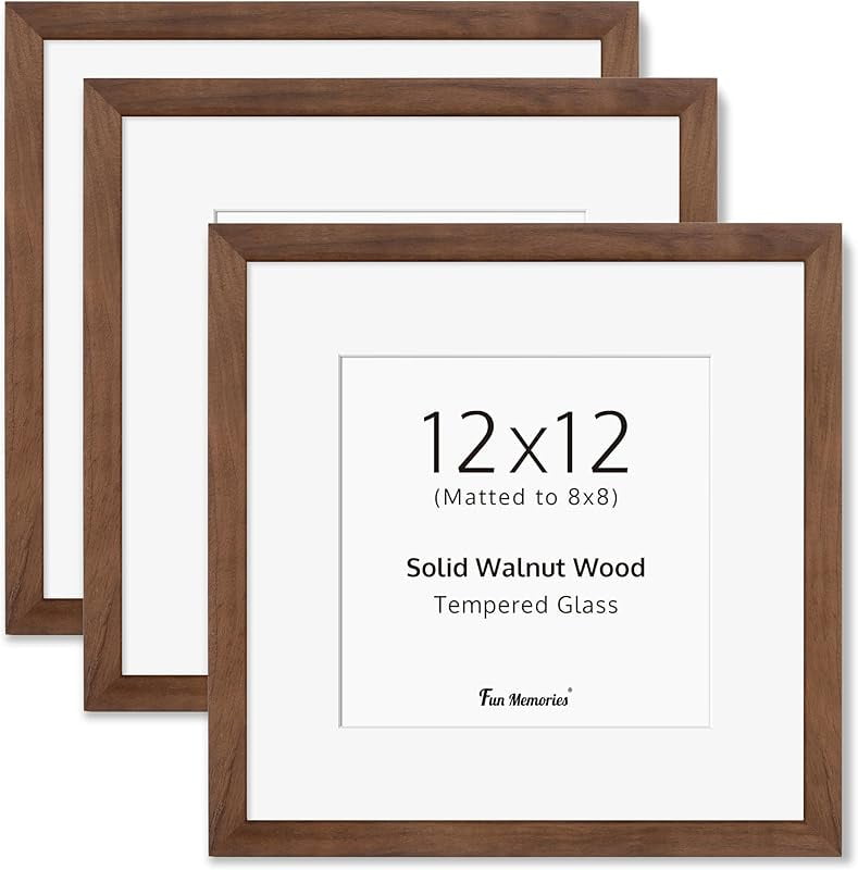 22x28 Picture Frame, 22 x 28 Poster Frame, Solid Walnut Wood & Tempered ...