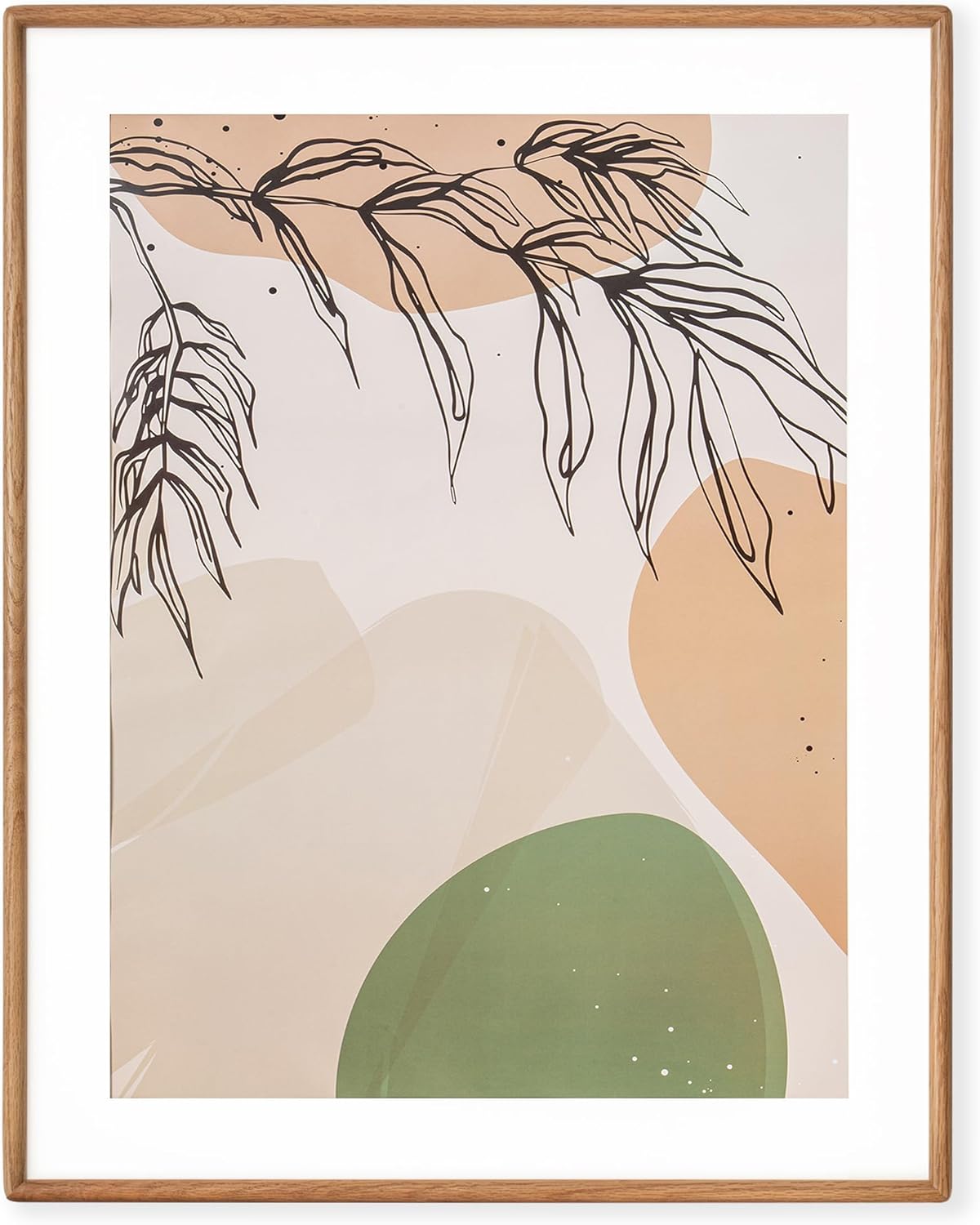 22x28 Poster Frame - Solid White Oak Frame 22 x 28 Matted to 18x24 ...