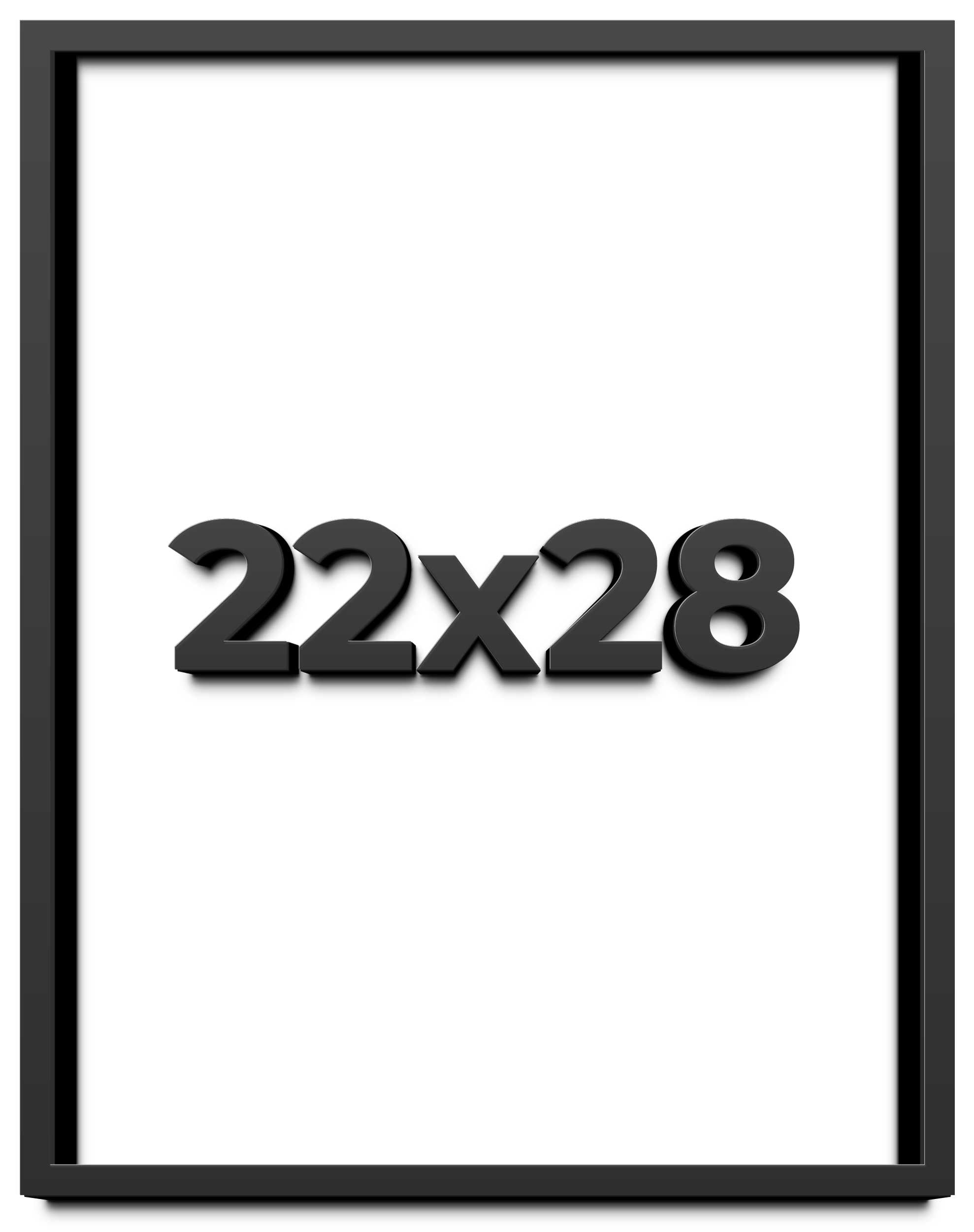 22x28 Shadow Box Frame Black | 2 Inches Deep Real Wood Contemporary ...