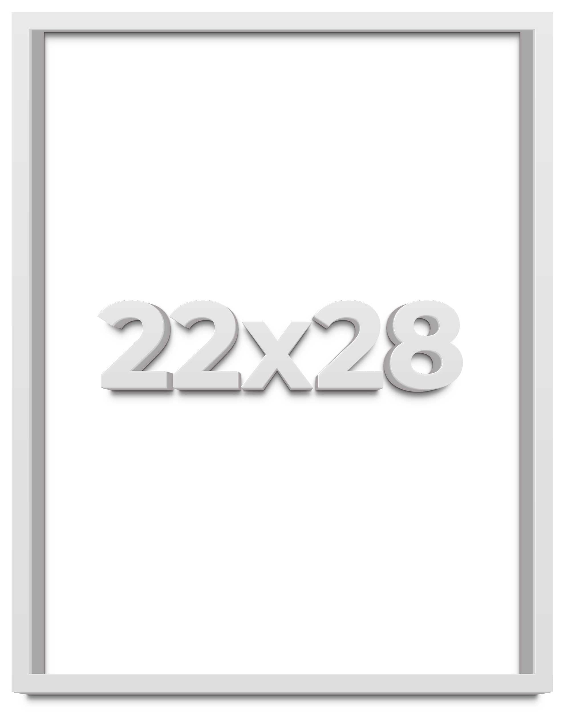 22x28 Shadow Box Frame White | 1 Inches Deep Real Wood Contemporary ...