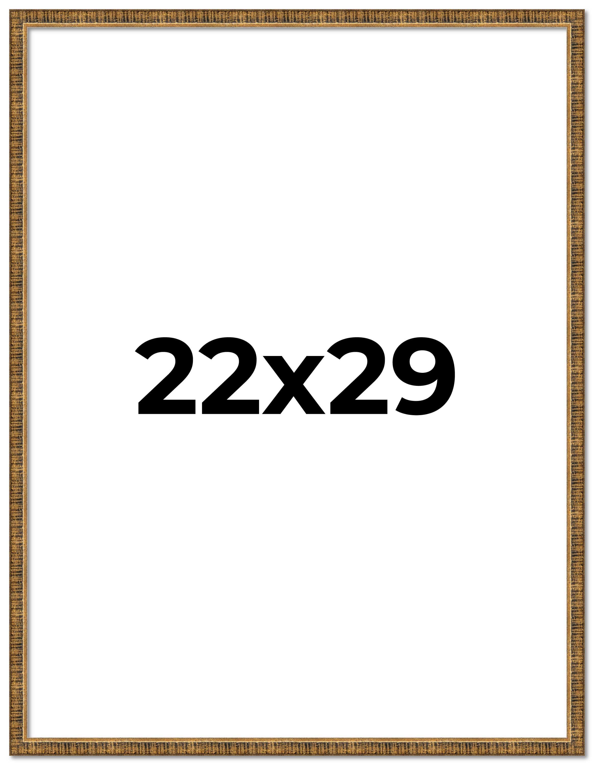 22x29 Frame Gold Solid Wood Picture Frame - Complete Modern Photo Frame ...