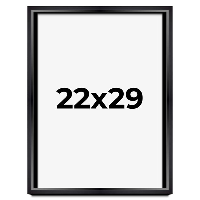 22x29 Shadow Box Frame Black | 1.25 inches Deep Real Wood Contemporary ...