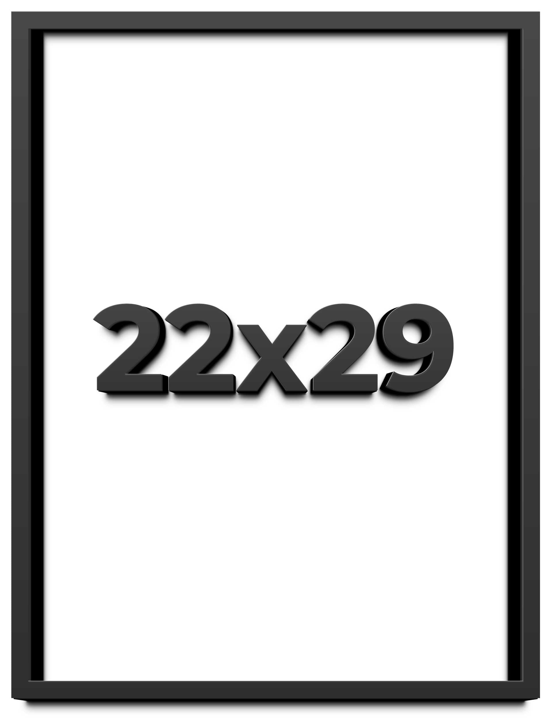 22x29 Shadow Box Frame Black | 1 inches Deep Real Wood Contemporary ...