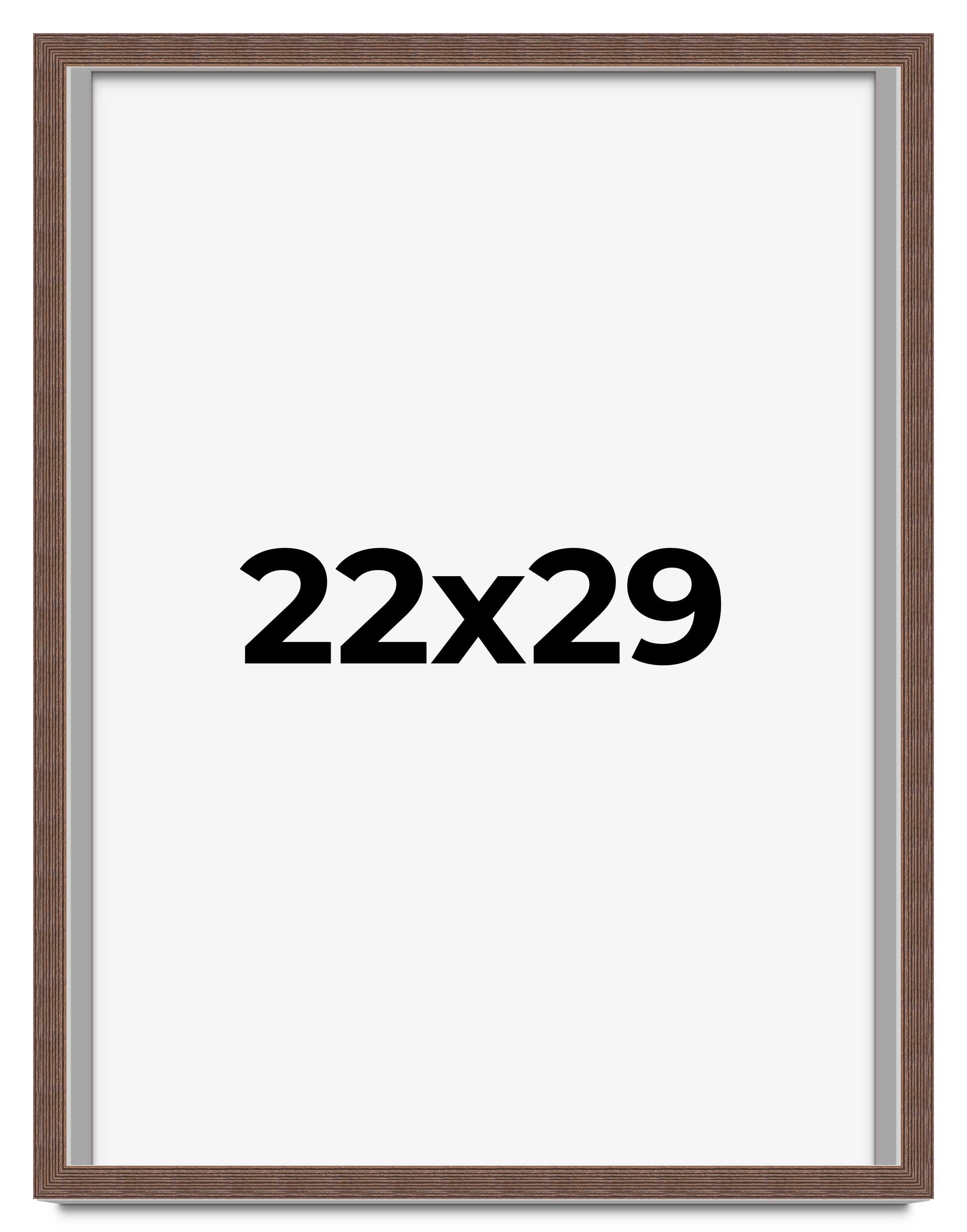 22x29 Shadow Box Frame Brown | 1.125 inches Deep Real Wood Rustic ...