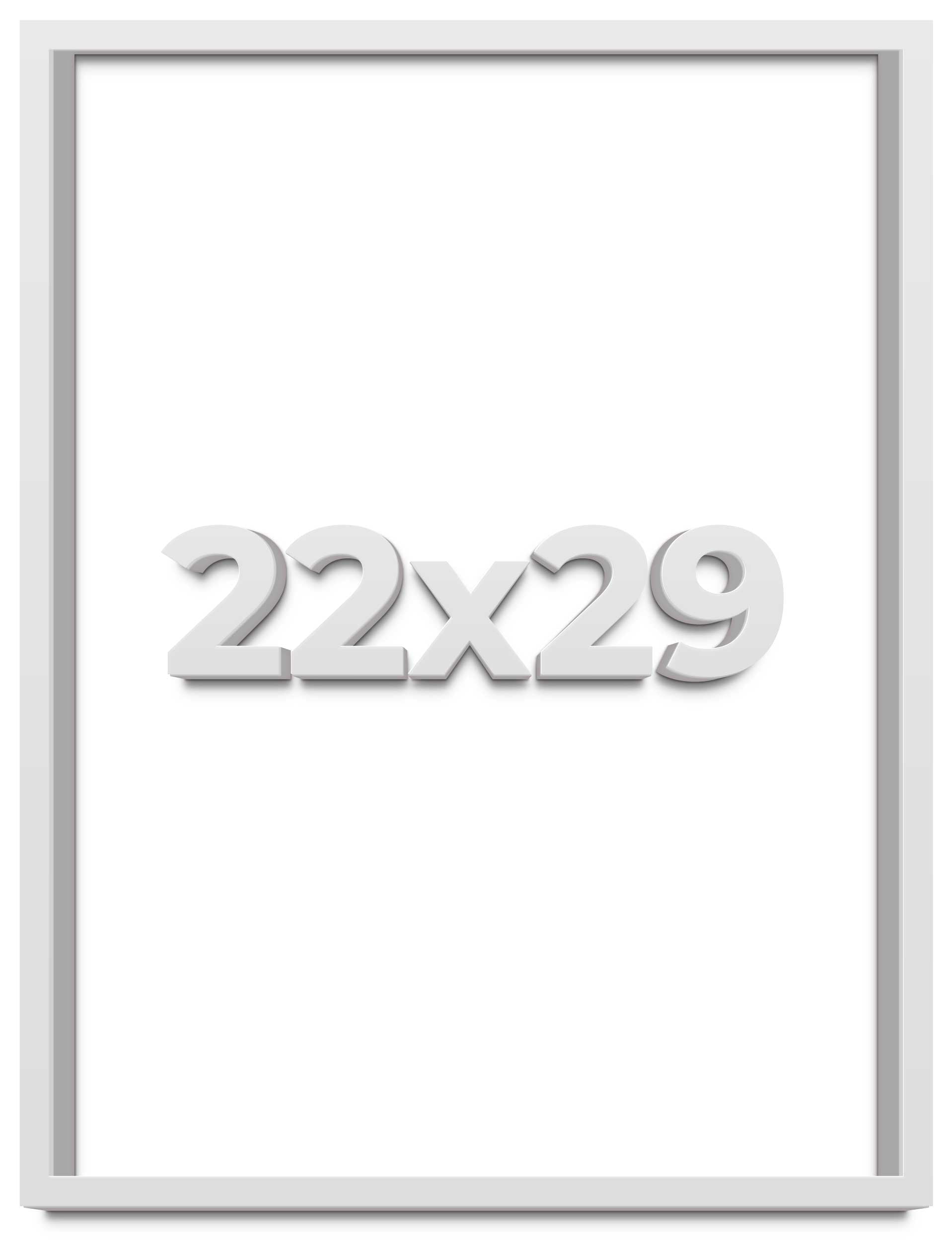 22x29 Shadow Box Frame White | 1 Inches Deep Real Wood Contemporary ...