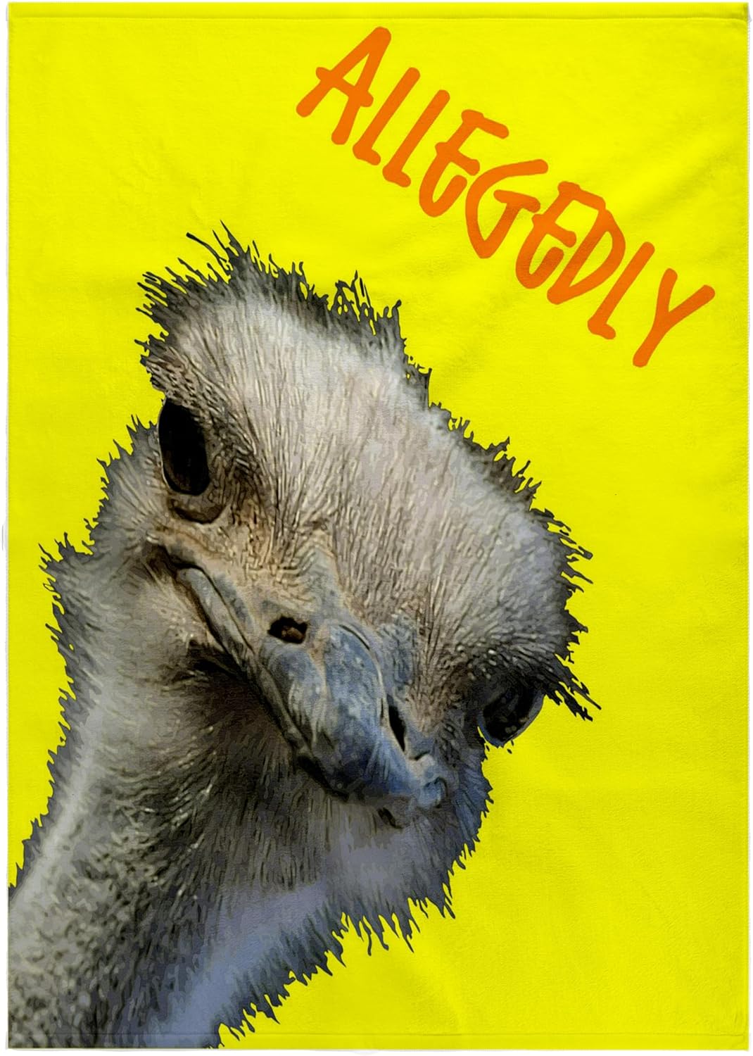 22x30 Bath Hand Pool Towel - Ostrich Funny Face with Goofy Expression ...
