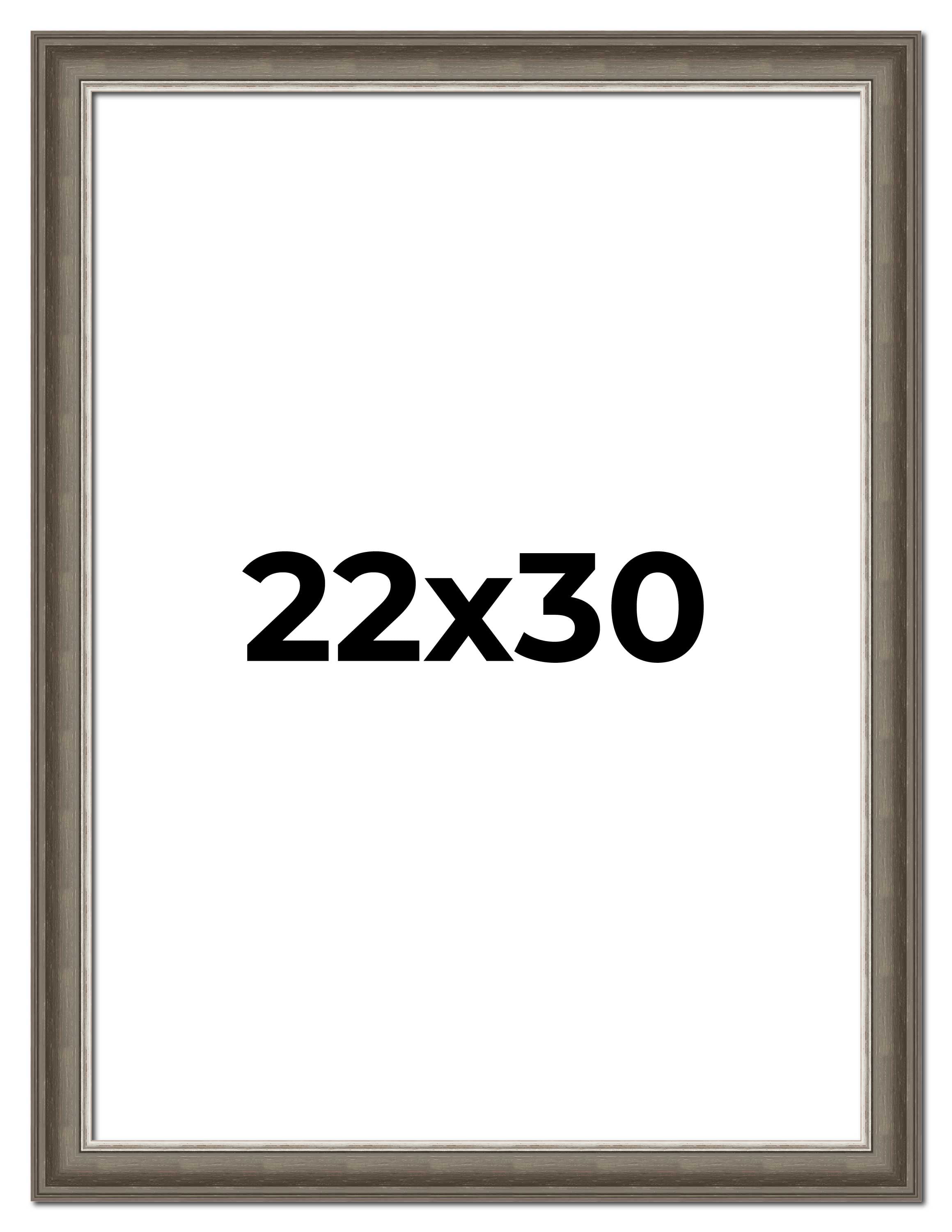 22x30 Frame Brown Solid Wood Picture Frame | 1.75 Inch Moulding Width ...