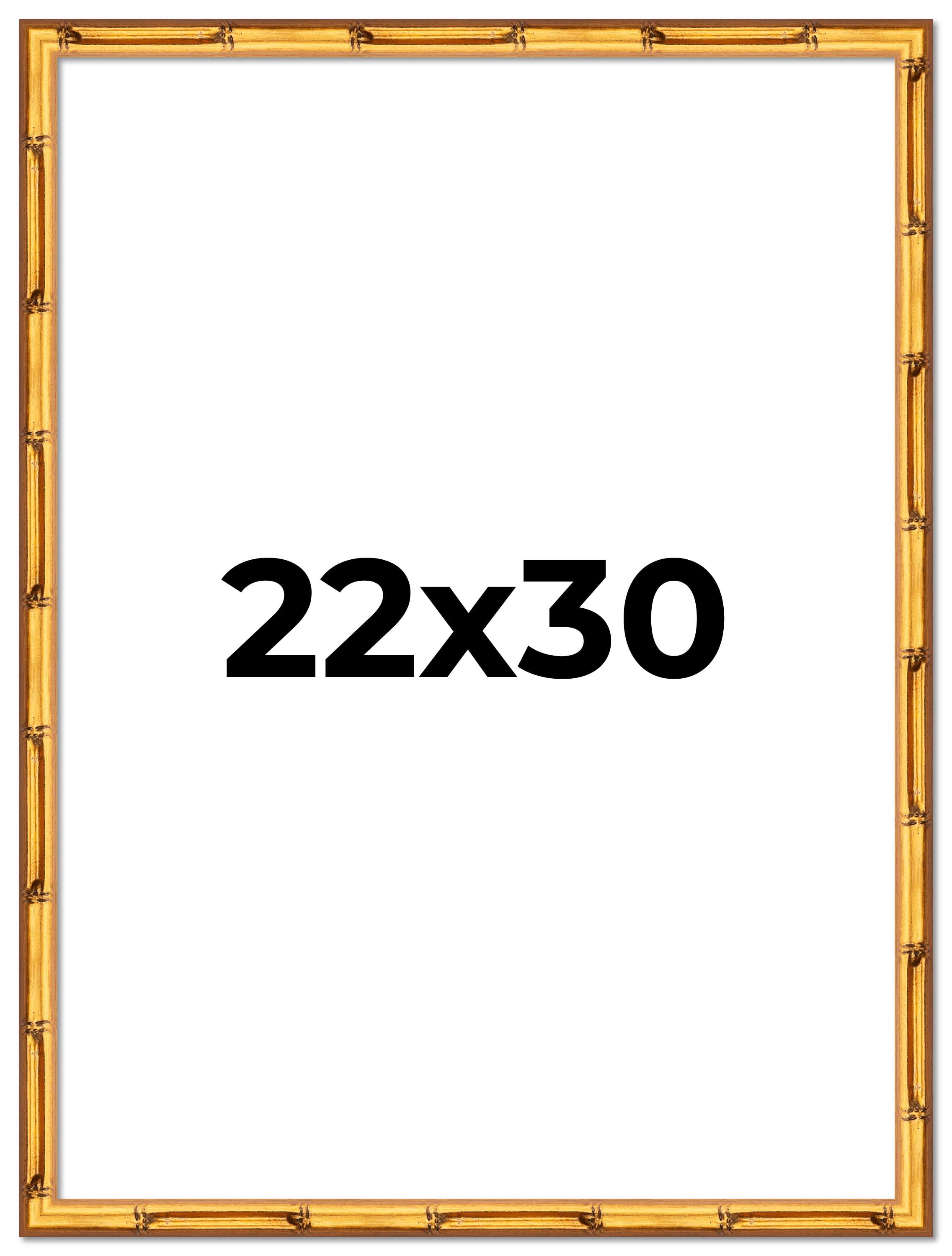 22x30 Frame Gold Bamboo Picture Frame - Complete Modern Photo Frame ...