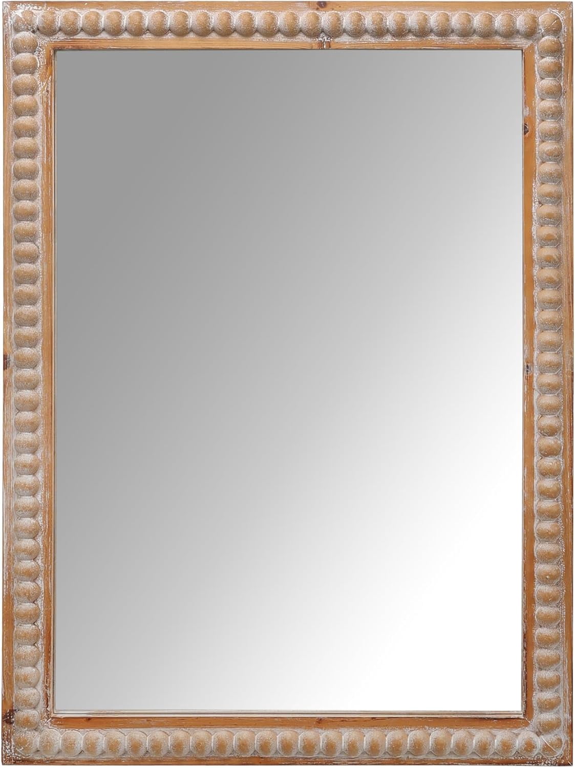 22x30 Inches Wood Framed Mirrors for Bathroom,Wooden Frame Wall Mirror ...
