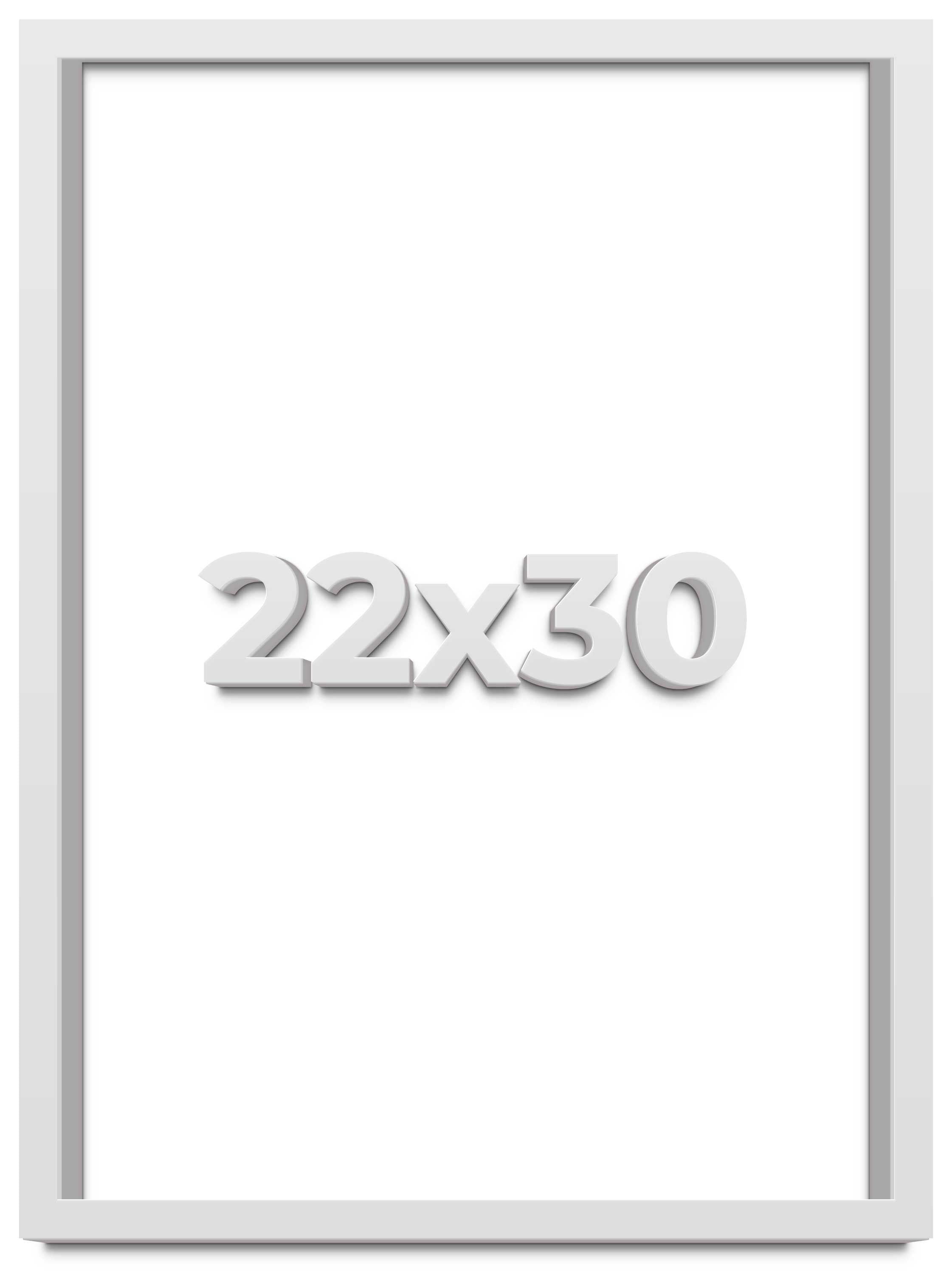 22x30 Shadow Box High Gloss White Display Frame | 1.625 Inches Deep | 1 ...