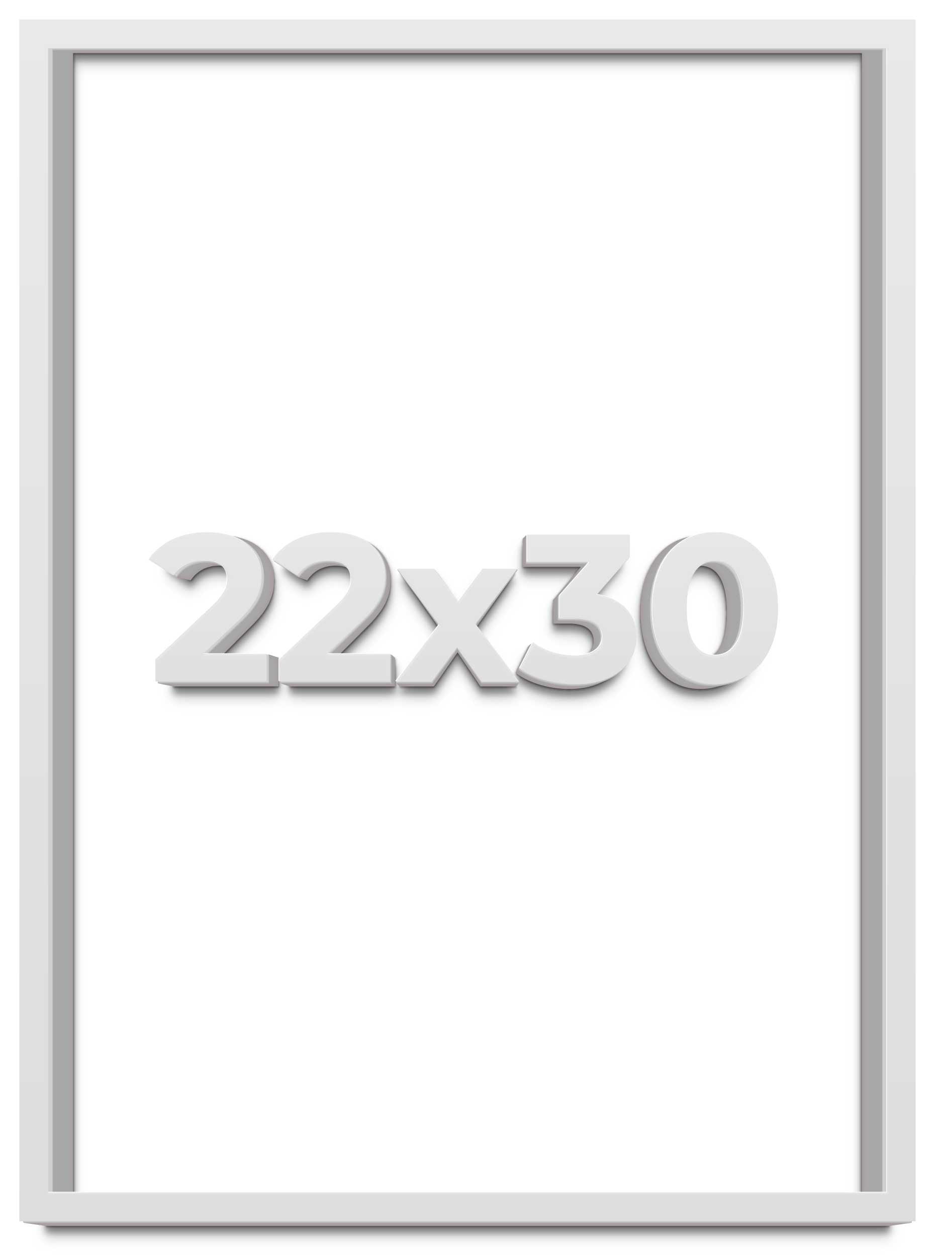 22x30 White Shadowbox Frame - Interior Size 22x30x1.75 Inches - Made to ...