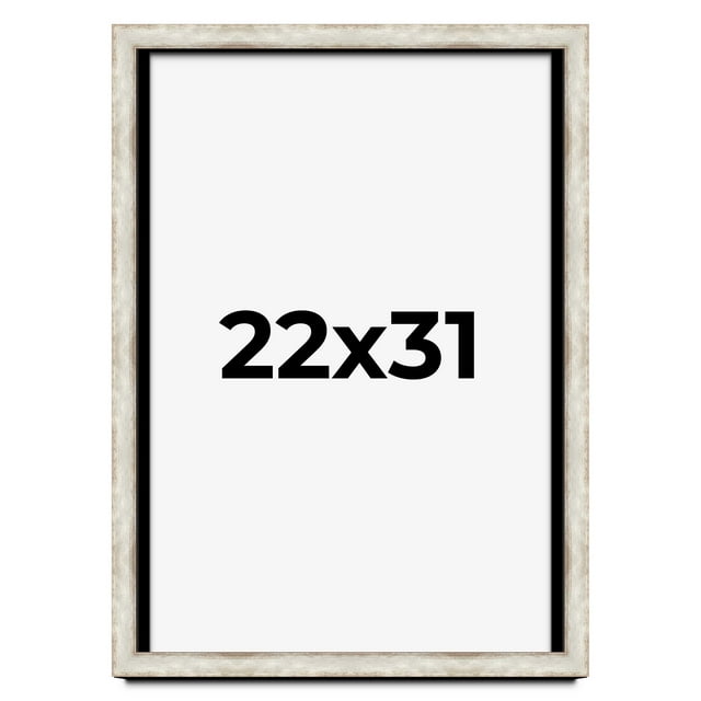 22x31 Shadow Box Frame Silver | 1.625 Inches Deep Real Wood ...