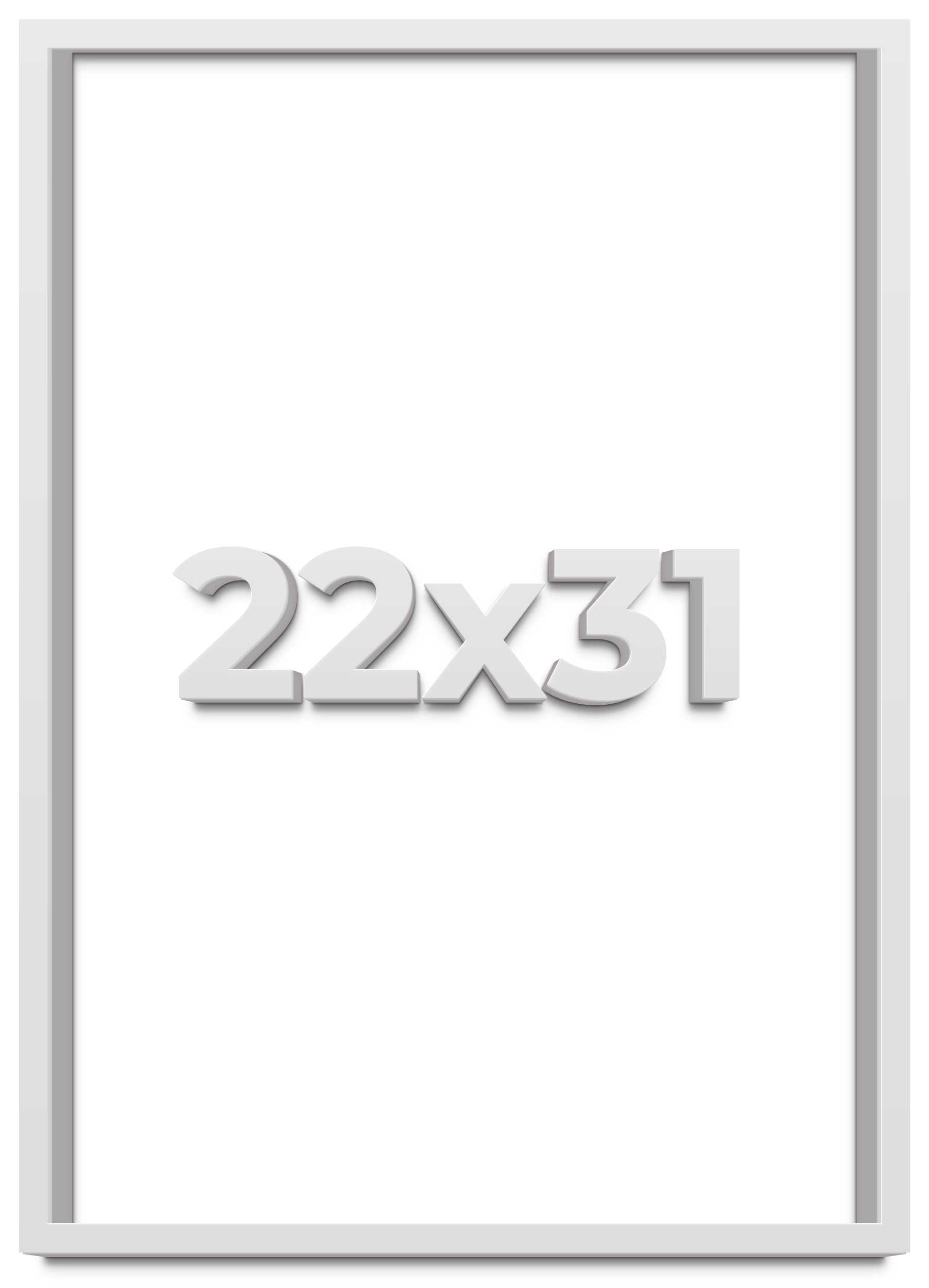 22x31 Shadow Box Frame White | 2 Inches Deep Real Wood Contemporary ...